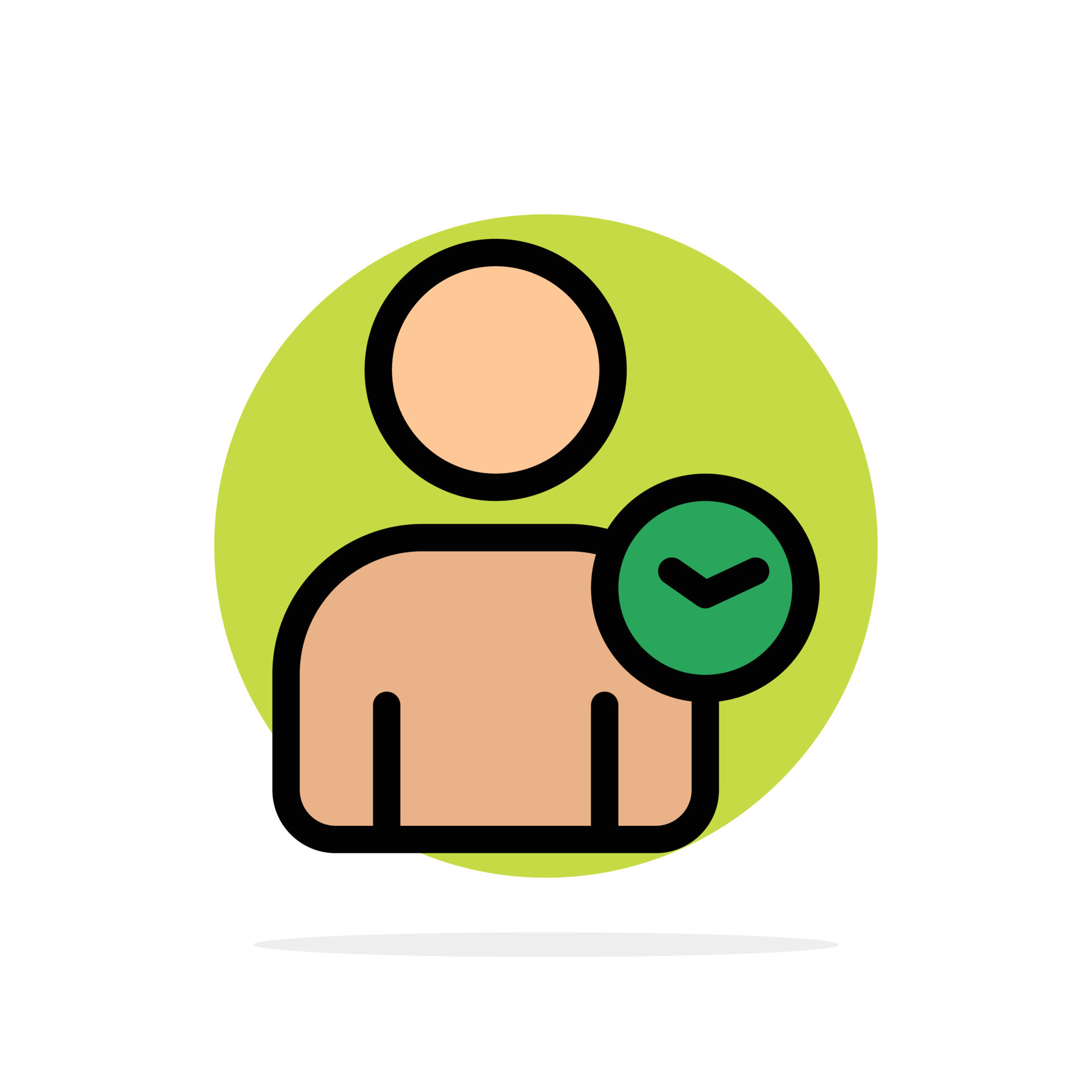 Man User Time Basic Abstract Circle Background Flat Color Icon 13533491 Vector Art At Vecteezy