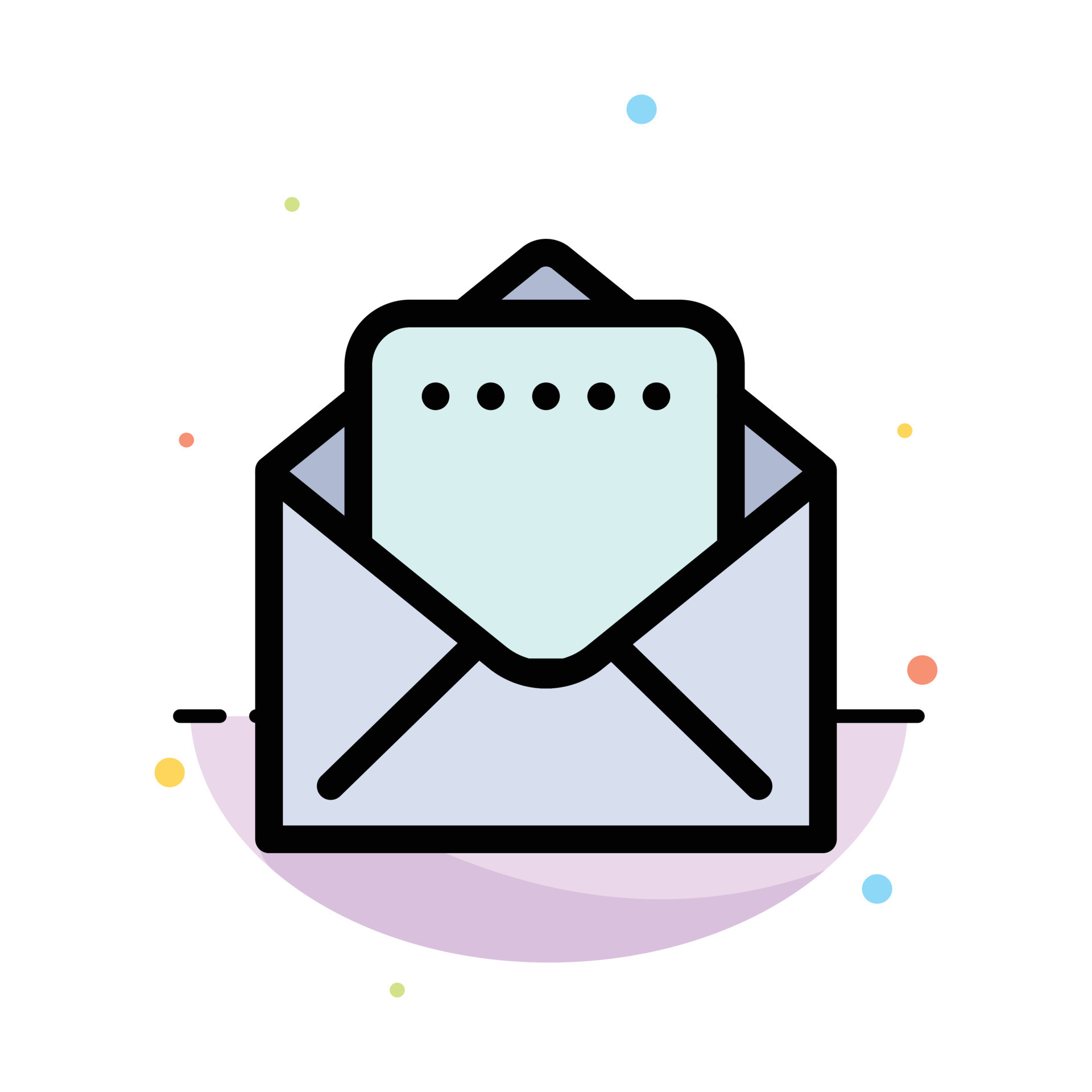 Document Mail Abstract Flat Color Icon Template 13535686 Vector Art at ...