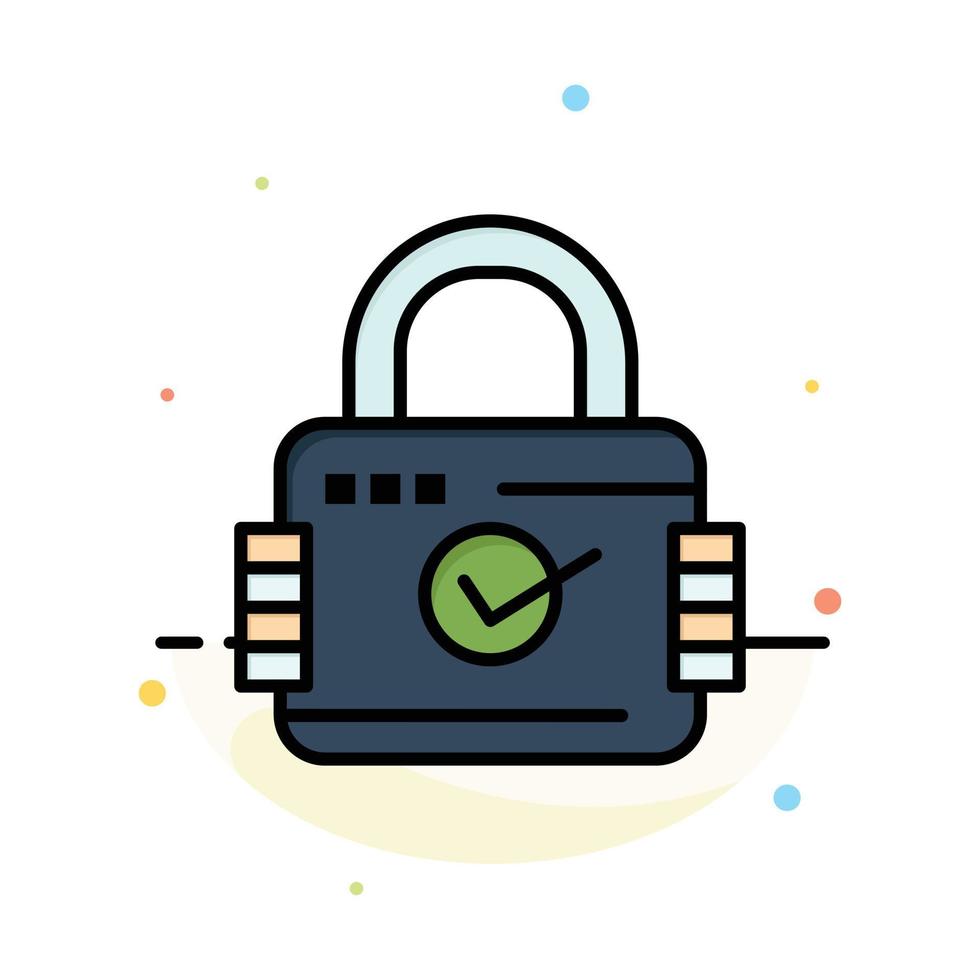 Lock Padlock Security Secure Abstract Flat Color Icon Template 13535789 Vector Art At Vecteezy