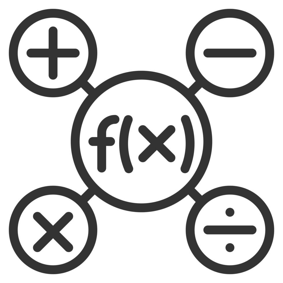Mathematics Icon Line Vector Illustration 13537190 Vector Art At Vecteezy