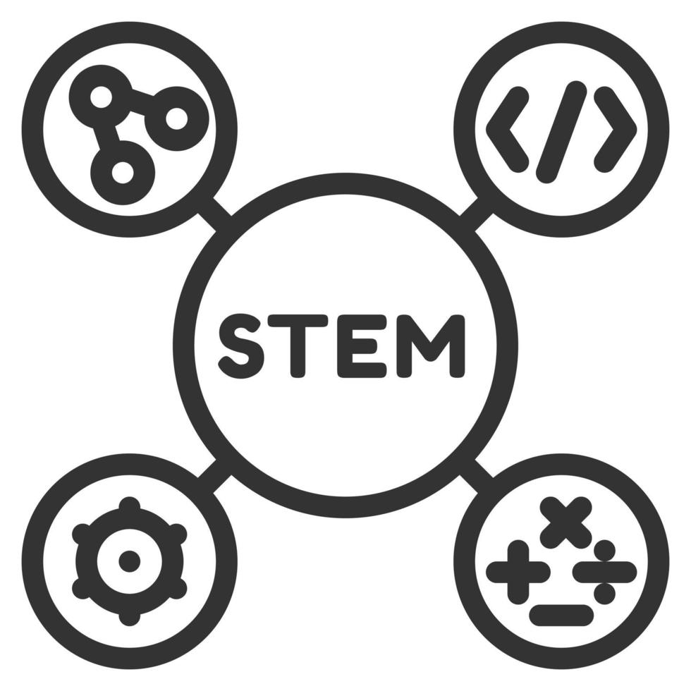 Stem Icon Line Vector Illustration 13537212 Vector Art At Vecteezy