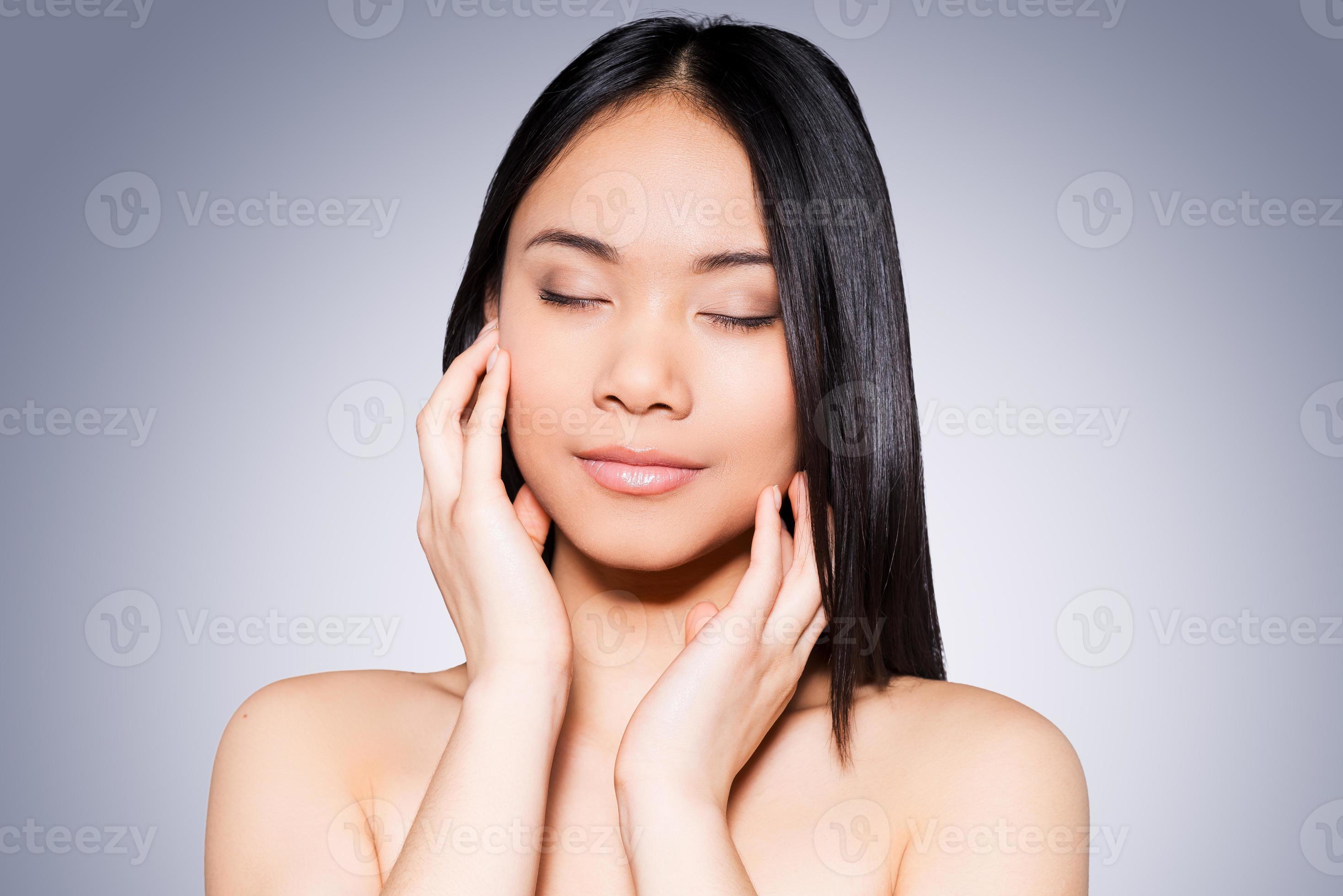 She Loves Her Fresh Skin Portrait Of Beautiful Young And Shirtless