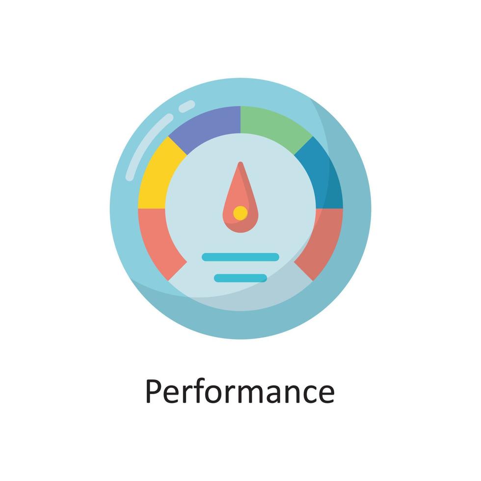 Performance Vector Flat Icon Design Illustration Cloud Computing Symbol On White Background Eps