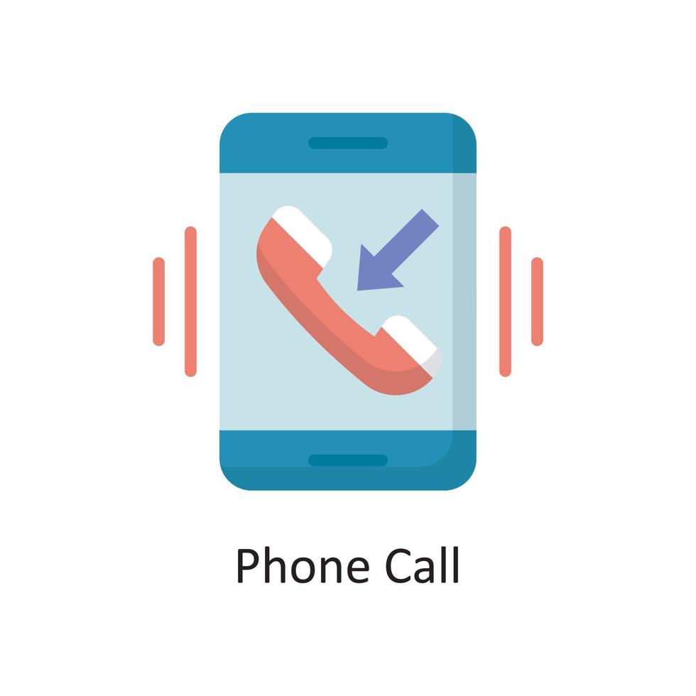 Phone Call Vector Flat Icon Design illustration. Cloud Computing Symbol ... Phone Call Vector Flat Icon Design illustration. Cloud Computing Symbol ...