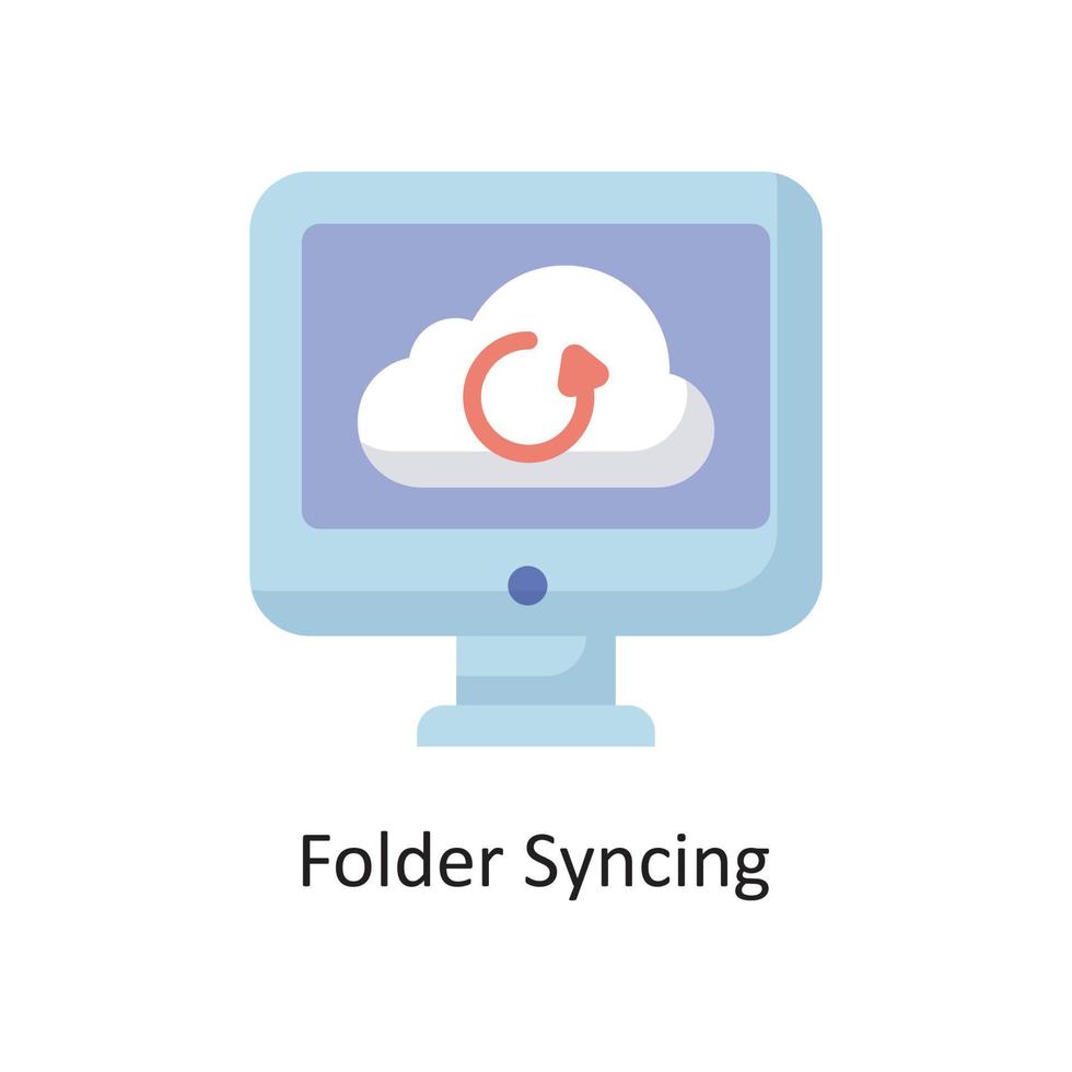 Folder Syncing Vector Flat Icon Design illustration. Cloud Computing ... Folder Syncing Vector Flat Icon Design illustration. Cloud Computing ...