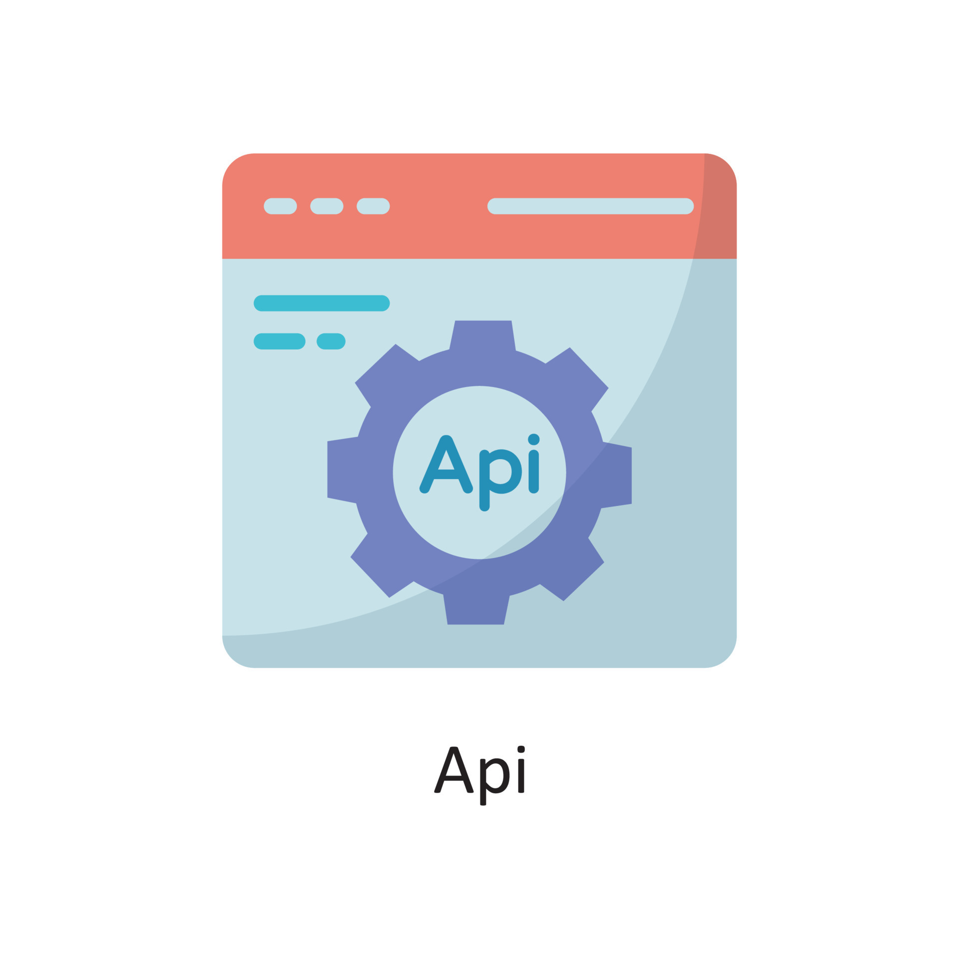 Cloud Api Flat Design