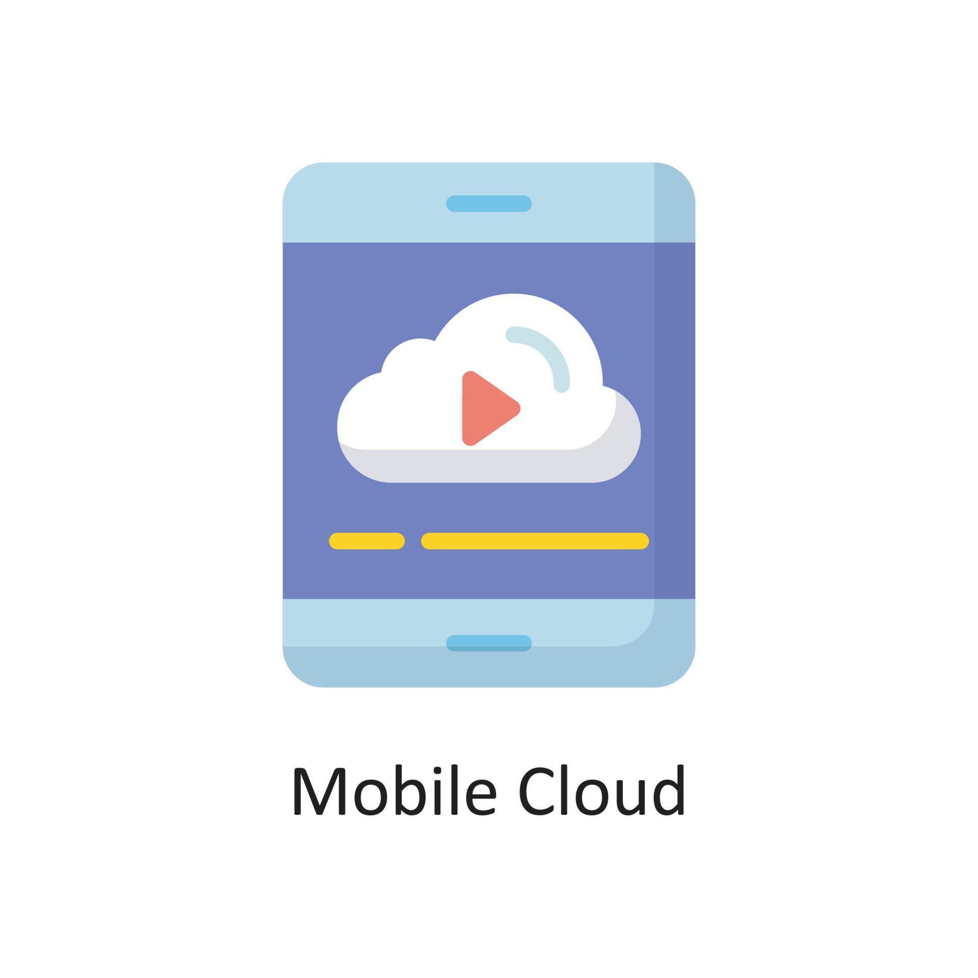 Mobile Cloud Vector Flat Icon Design illustration. Cloud Computing ... Mobile Cloud Vector Flat Icon Design illustration. Cloud Computing ...