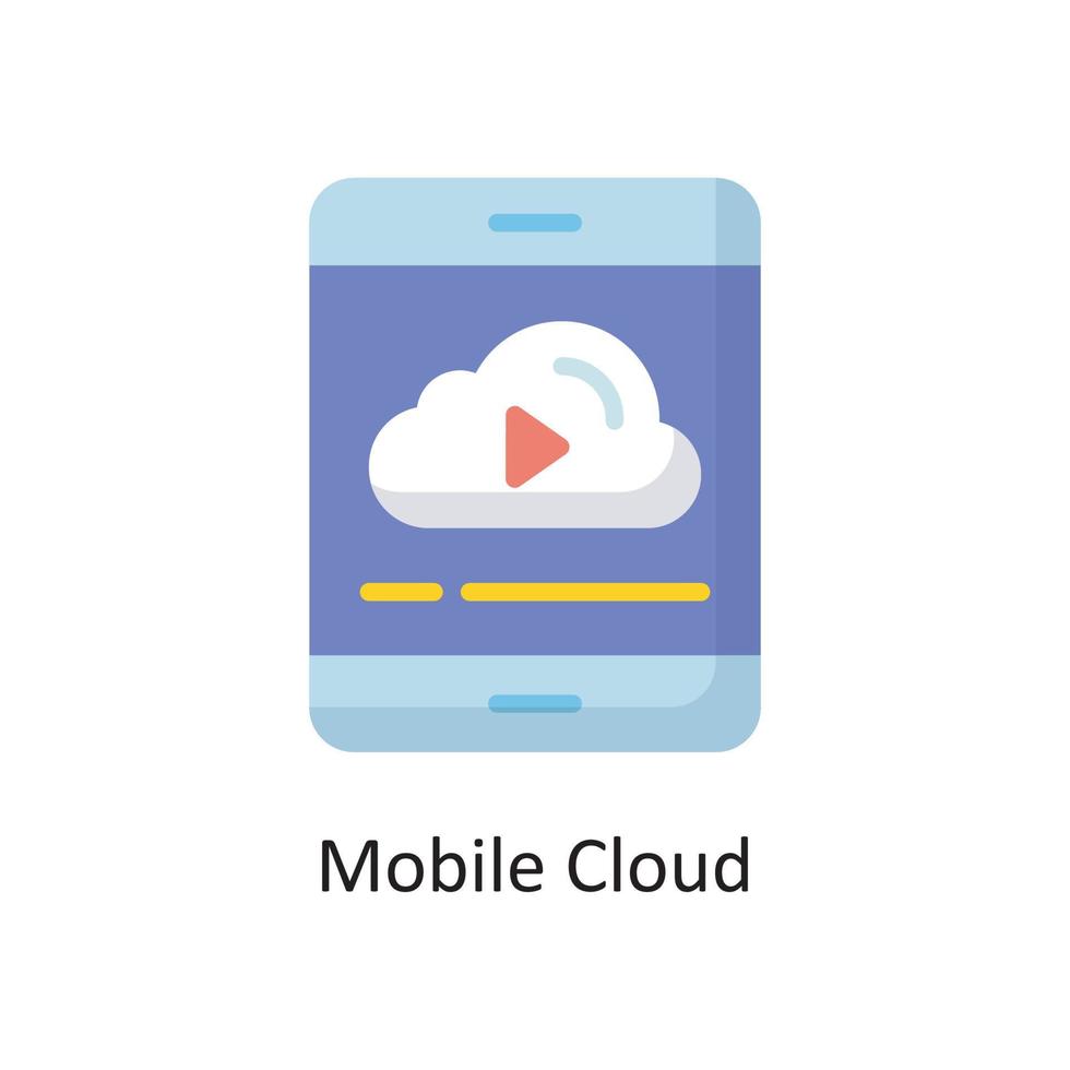 Mobile Cloud Vector Flat Icon Design illustration. Cloud Computing ... Mobile Cloud Vector Flat Icon Design illustration. Cloud Computing ...