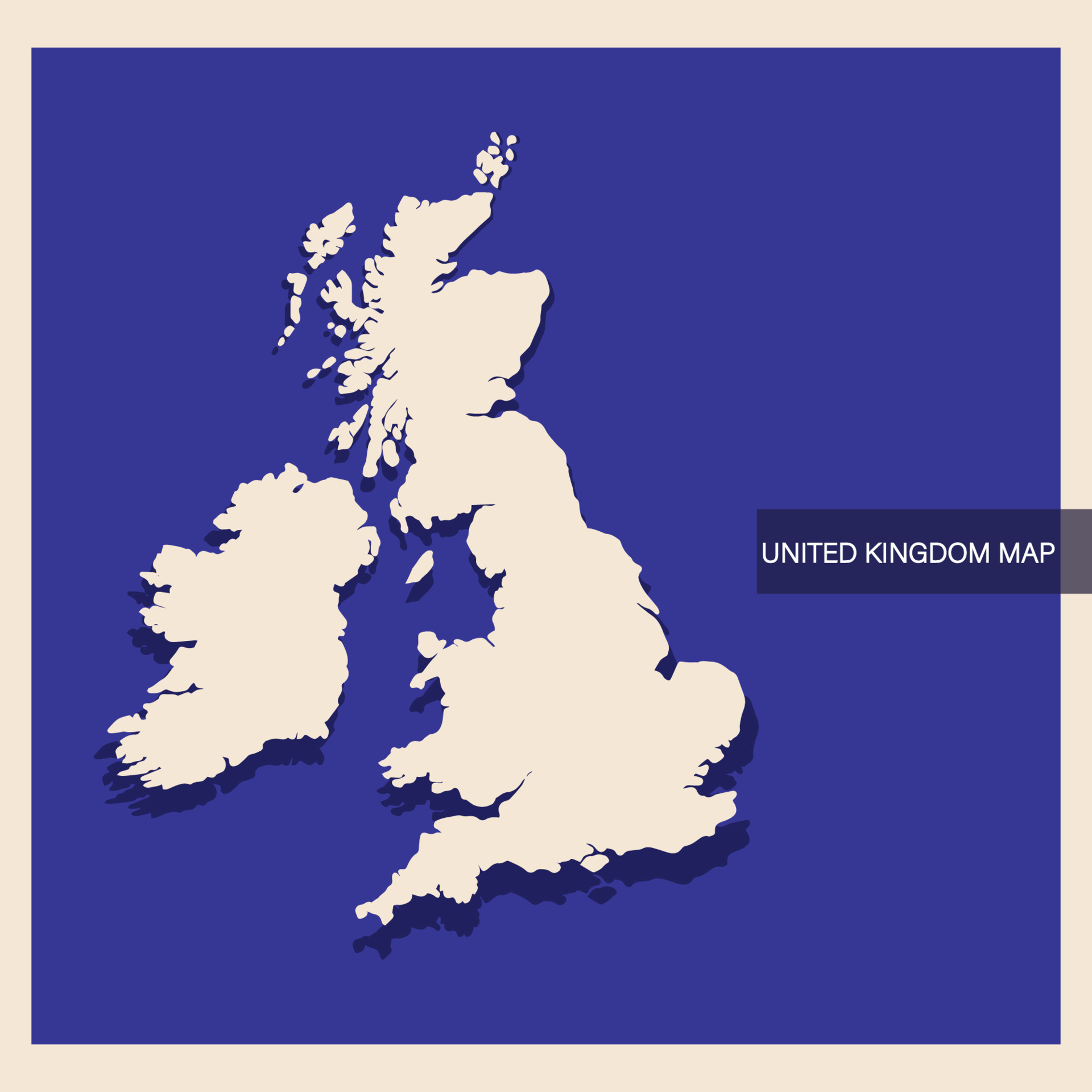 Vintage Of United Kingdom Map Vector 13542297 Vector Art At Vecteezy