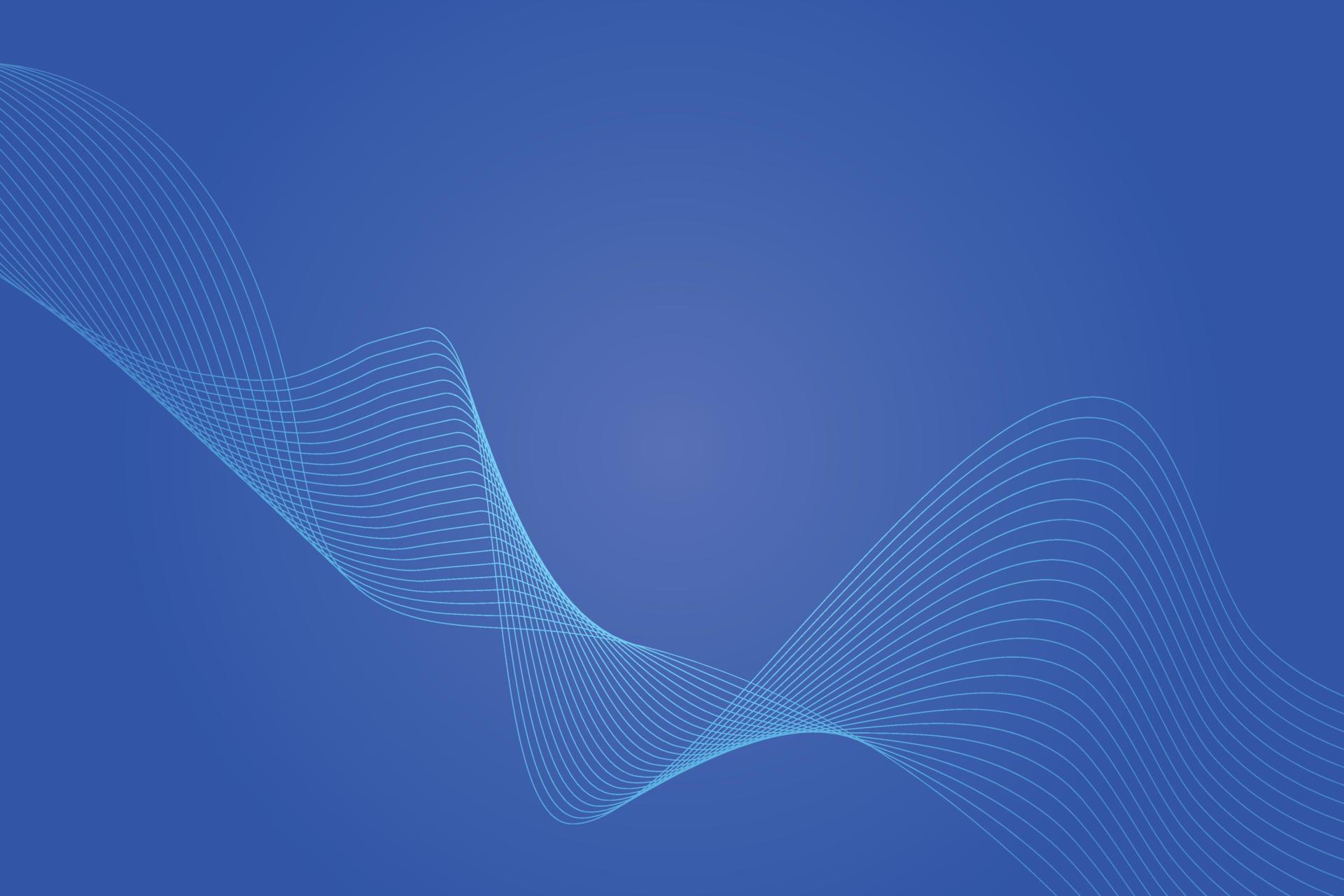 Abstract line wave blue gradient background. Modern colorful wavy line ...