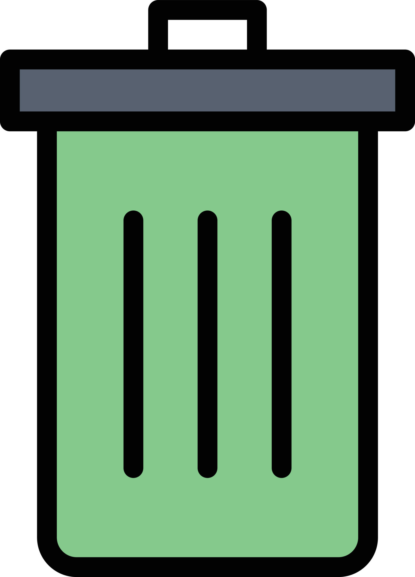 Basket Been Delete Garbage Trash Business Logo Template Flat Color
