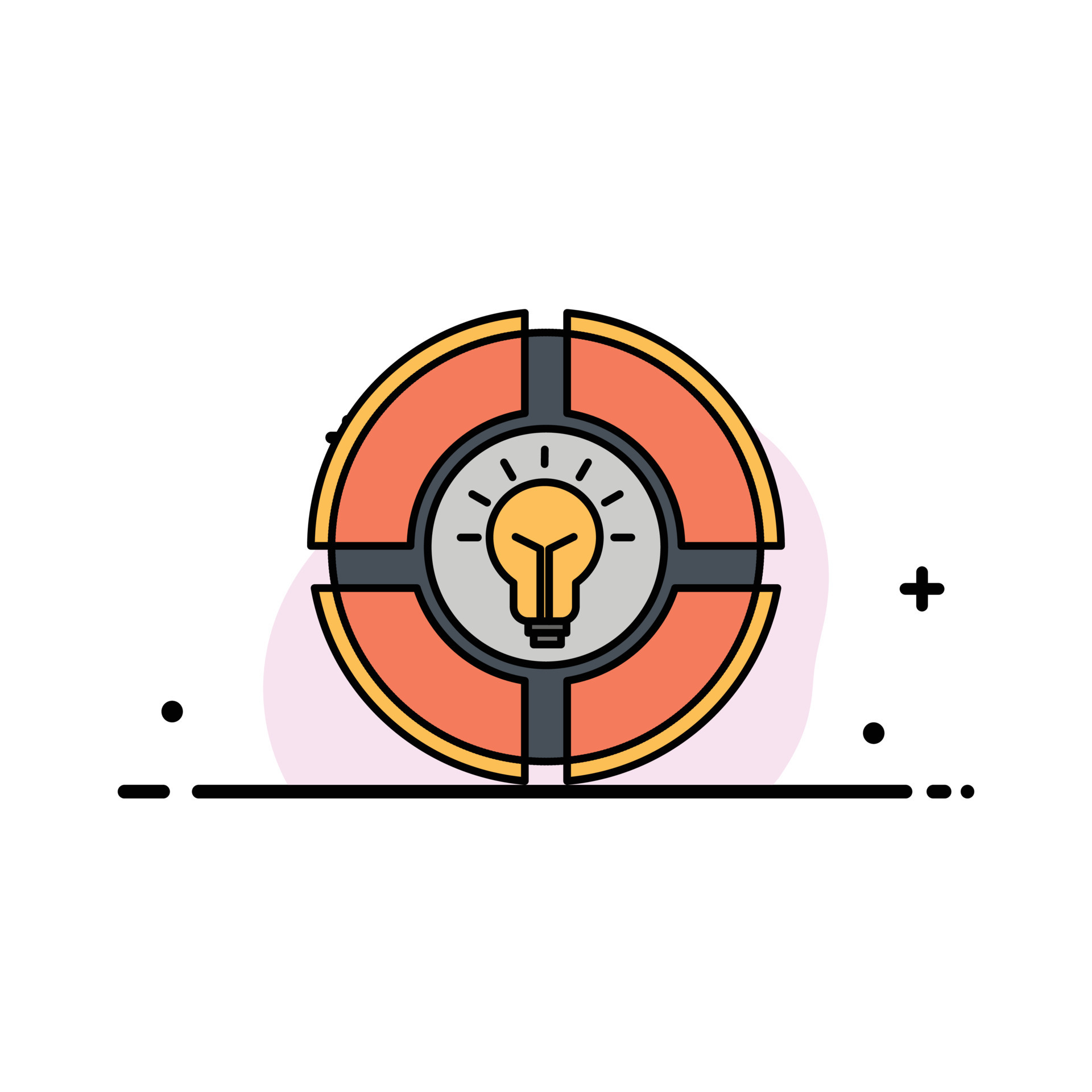 Artificial Human Man Head Business Flat Line Filled Icon Vector Banner