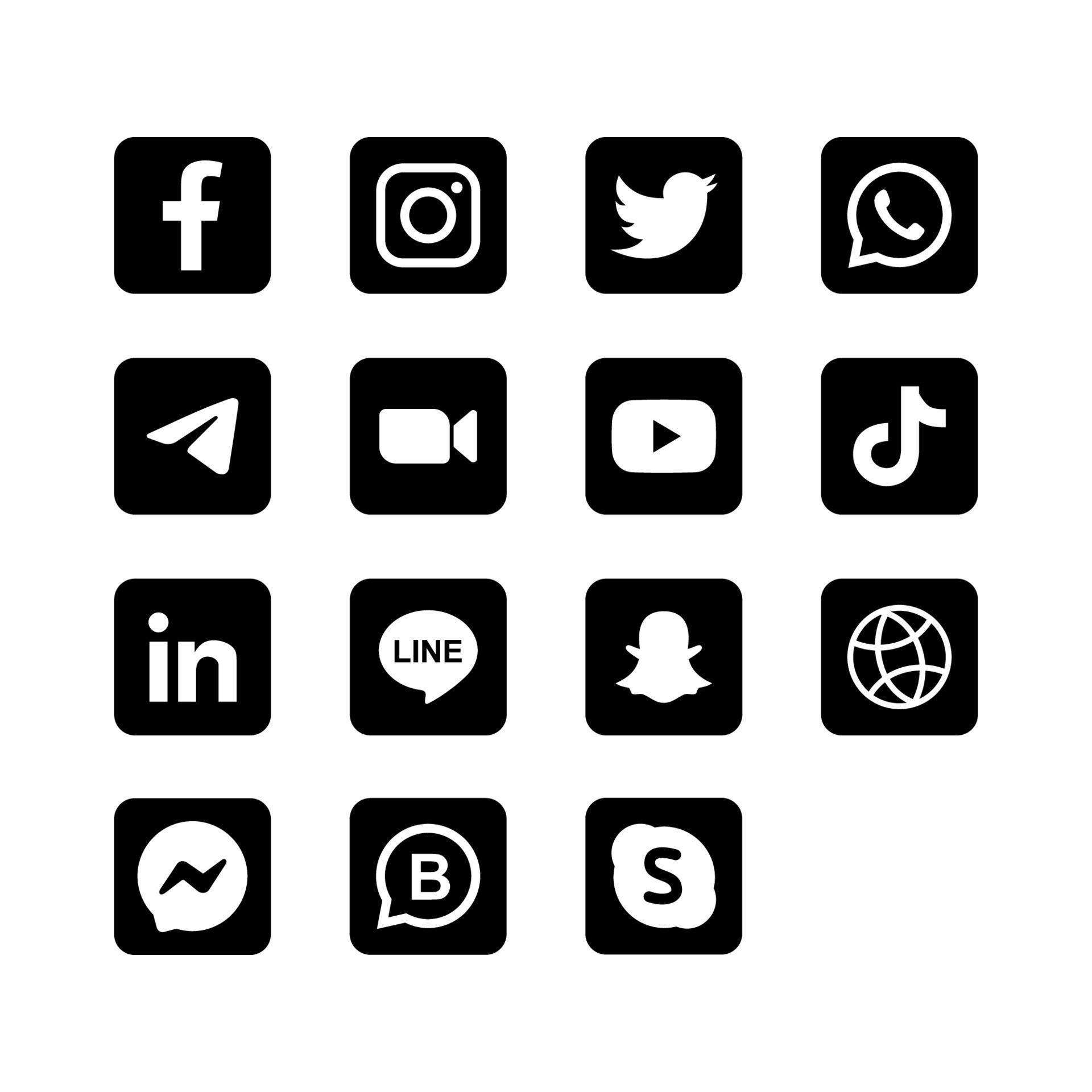 Social media icon vector design templates 13550652 Vector Art at Vecteezy