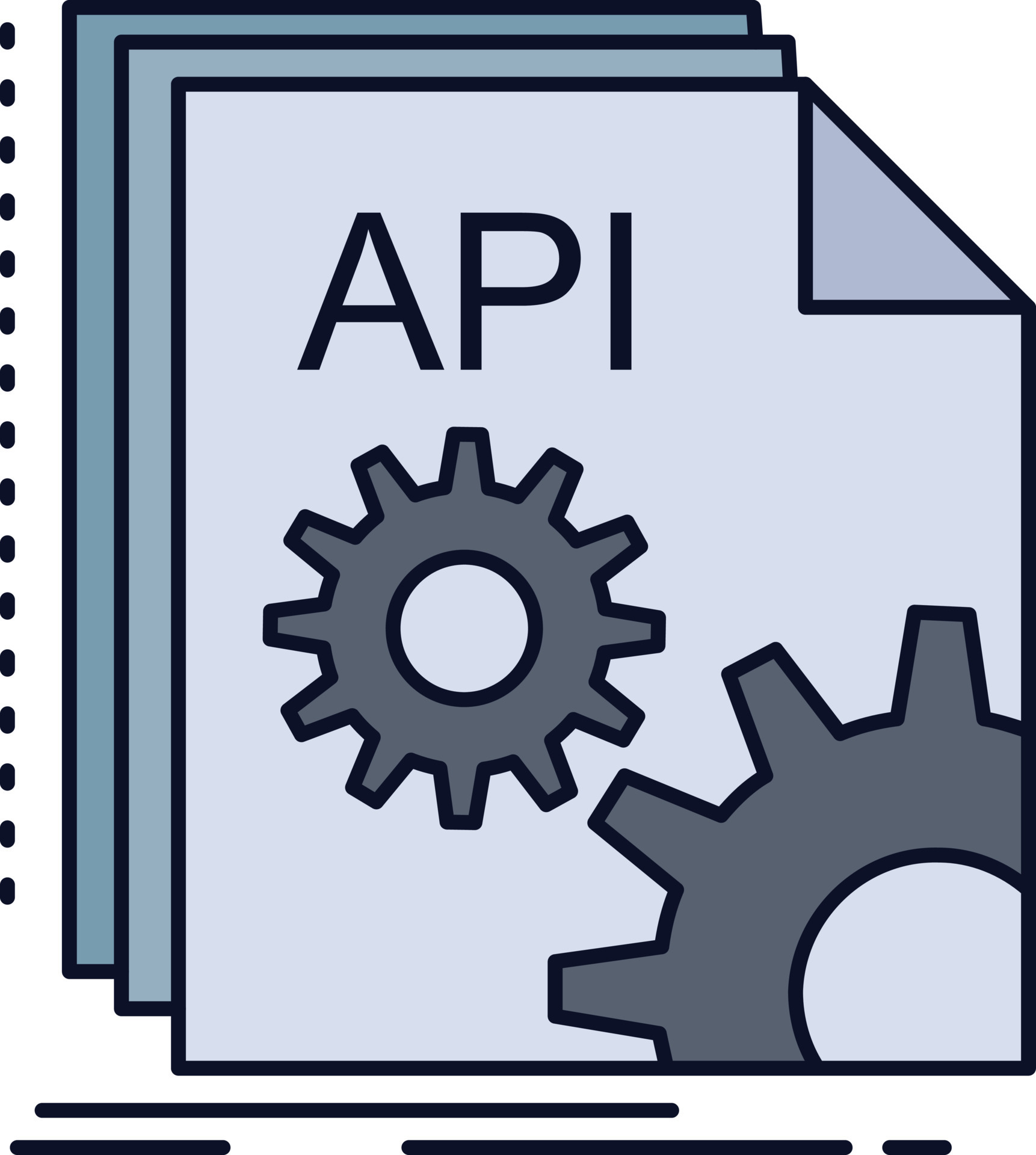 Api App Coding Developer Software Flat Color Icon Vector 13550887 Vector Art At Vecteezy