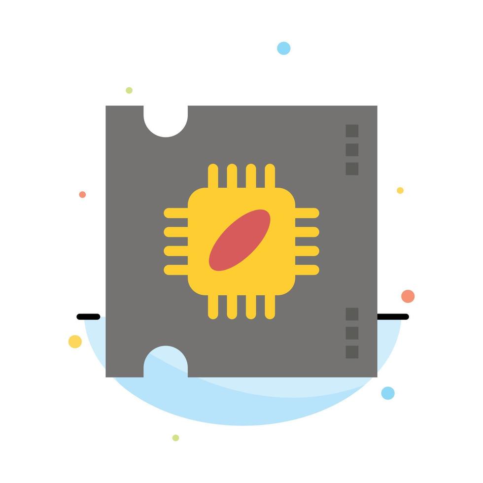 Cpu Microchip Processor Processor Chip Abstract Flat Color Icon