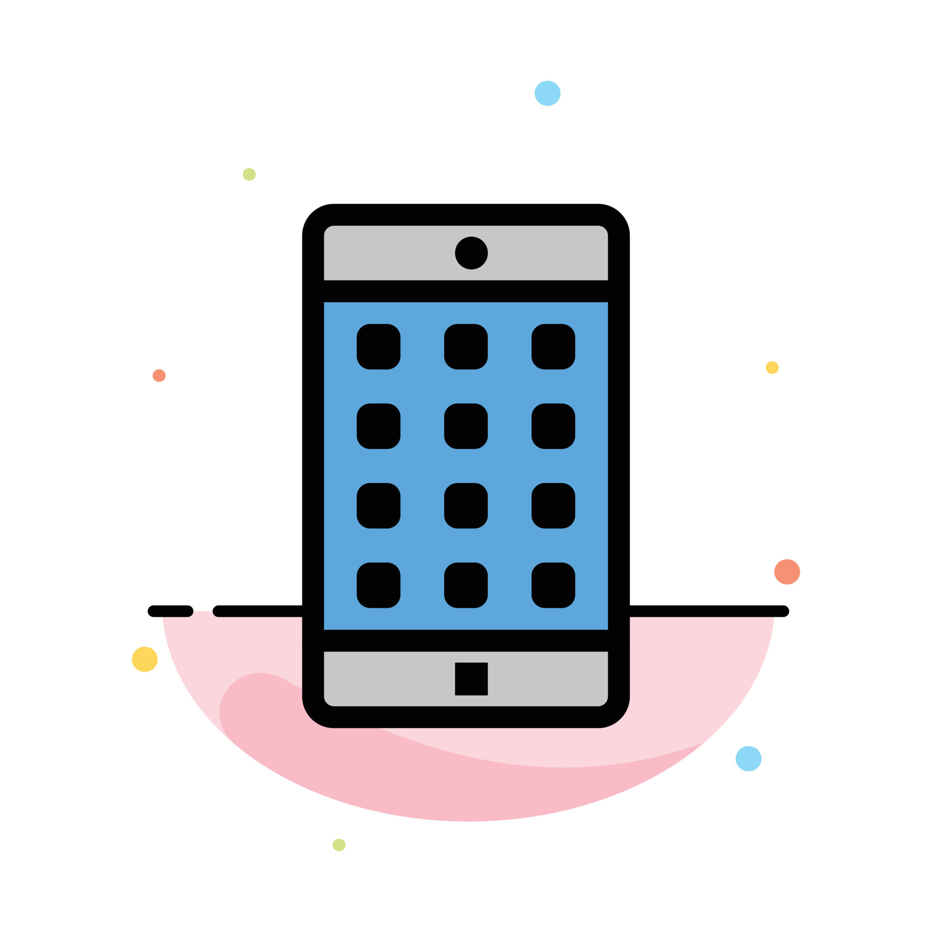 Application Mobile Mobile Application Password Abstract Flat Color Icon Template 13551446 Vector