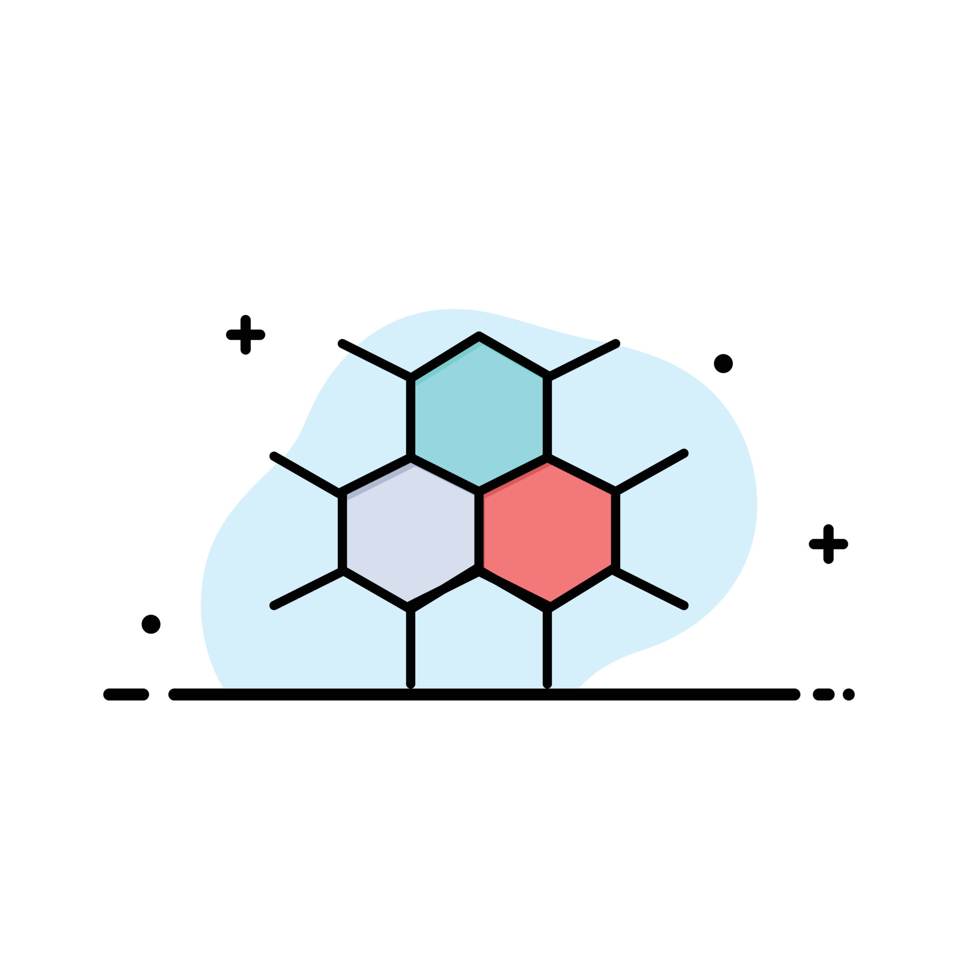 Molecular Structure Medical Health Business Logo Template Flat Color ...