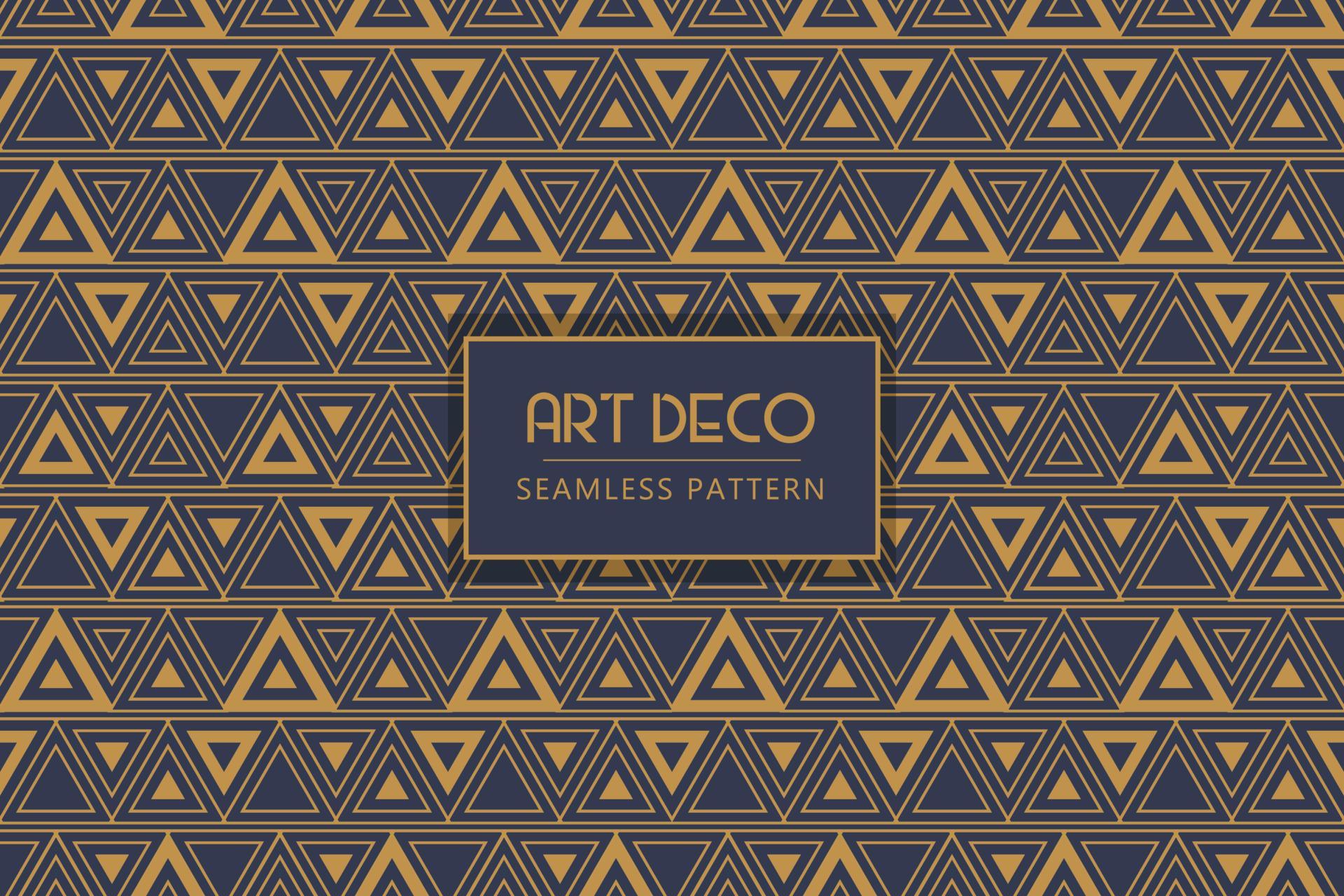 Art Deco Triangle Geometric Shapes Abstract Design Seamless Repeat