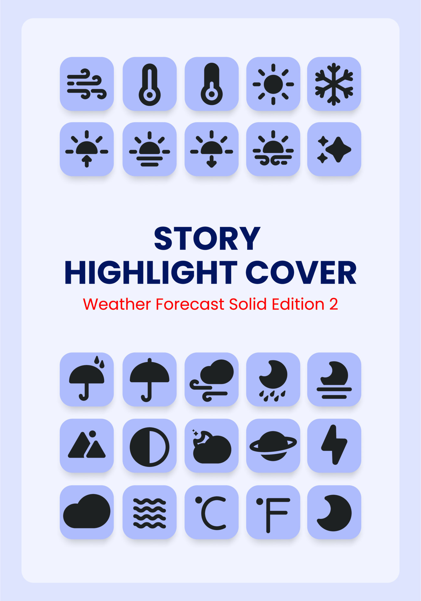 Weather Forecast Solid Icon Pack 13553867 Vector Art at Vecteezy