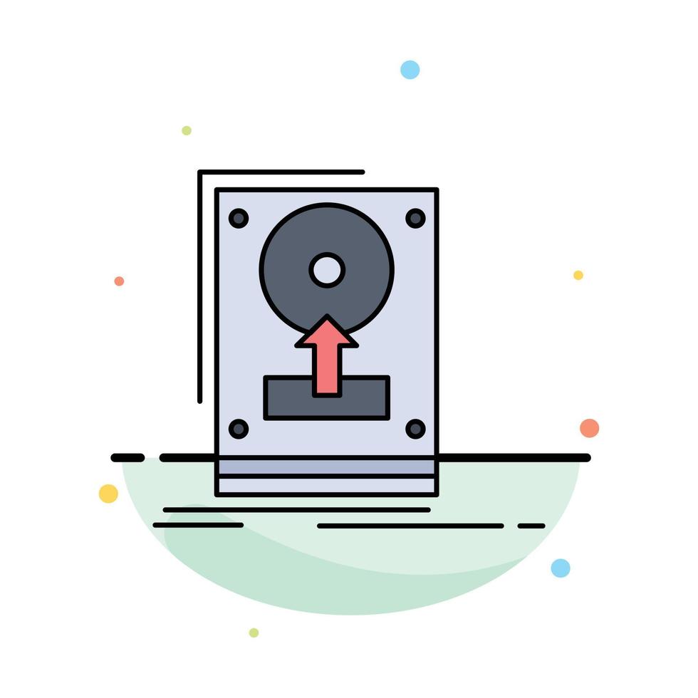 install drive hdd save upload Flat Color Icon Vector 13555002 Vector Art at Vecteezy