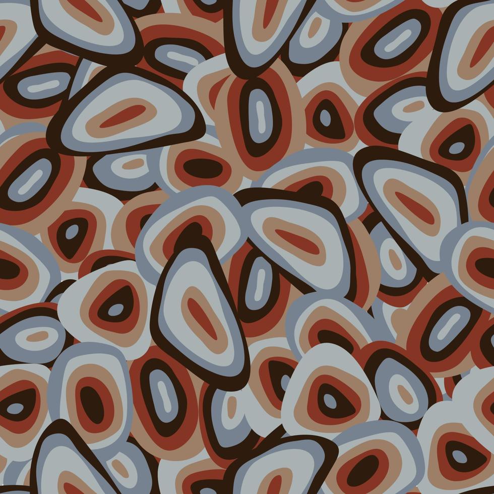 Seamless Doodle Pattern With Coloured Irregular Hand Drawn Circles