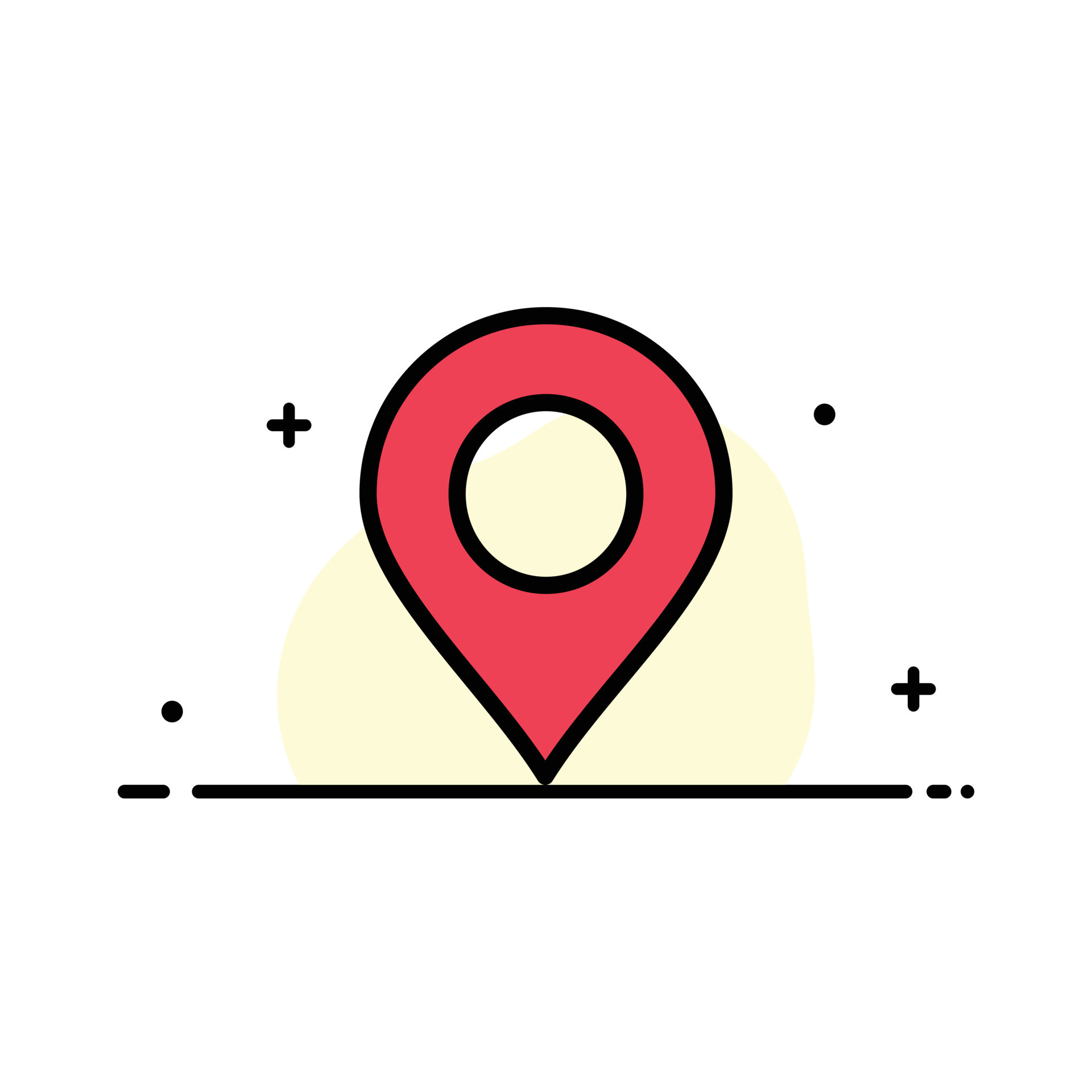 Map Location Pin World Business Flat Line Filled Icon Vector Banner Template 13558140 Vector Art