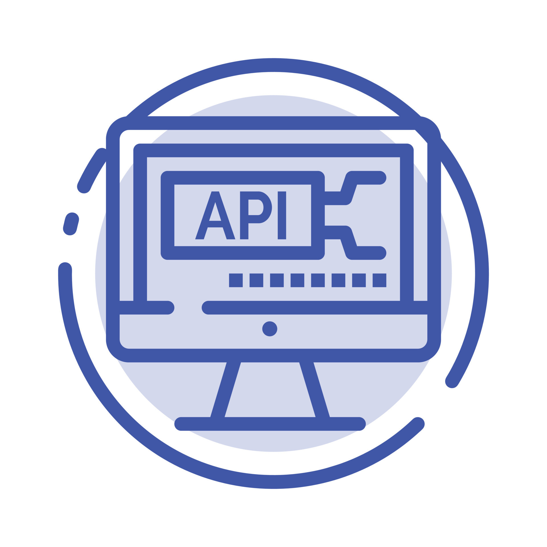 Computer Code Coding Education Blue Dotted Line Line Icon 13558142