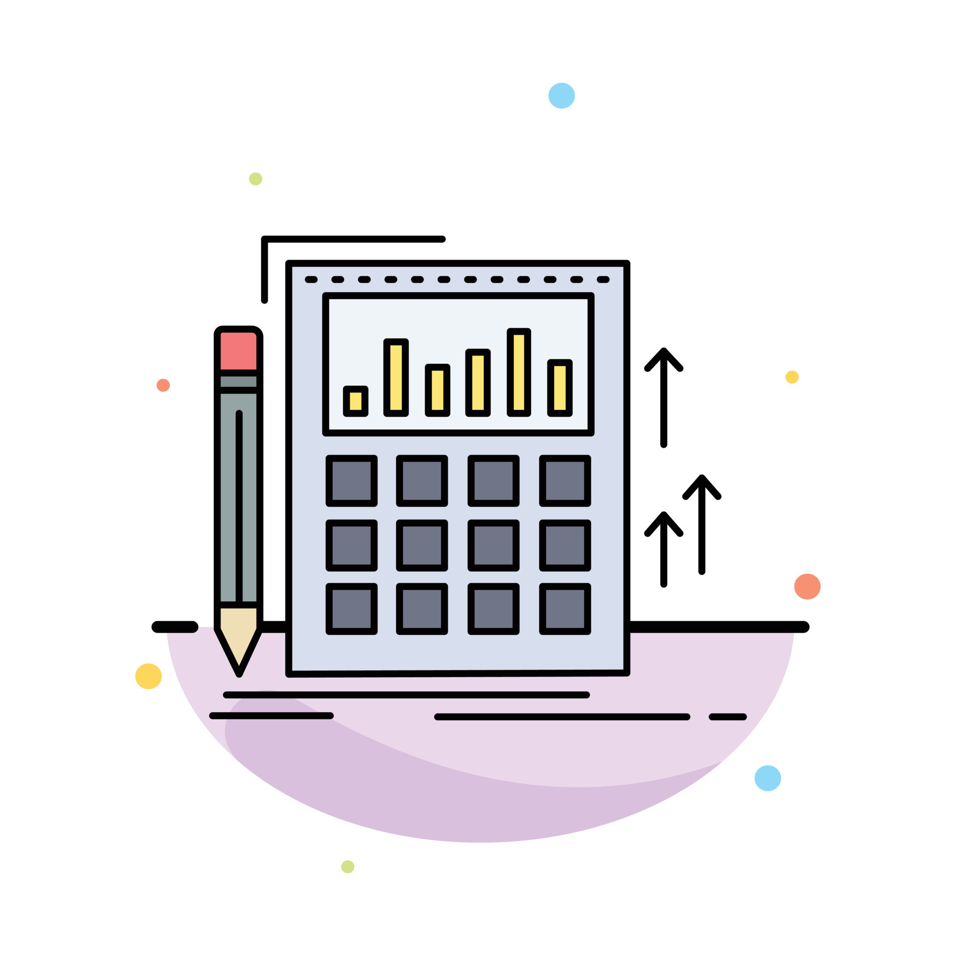 Accounting audit banking calculation calculator Flat Color Icon Vector ... Accounting audit banking calculation calculator Flat Color Icon Vector ...