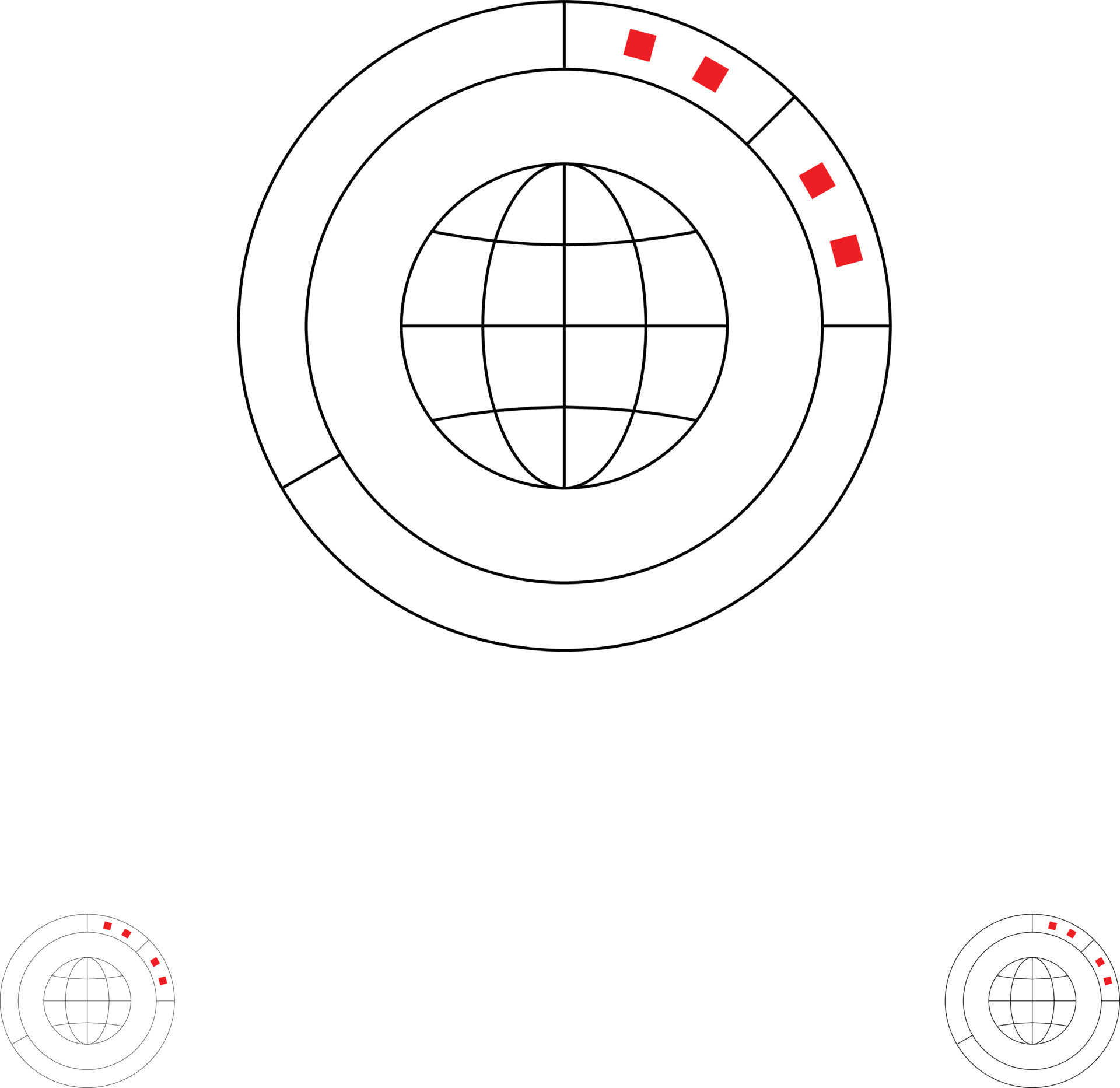 Location Map Marker Pin Icons Flat And Line Filled Icon Set Vector Blue