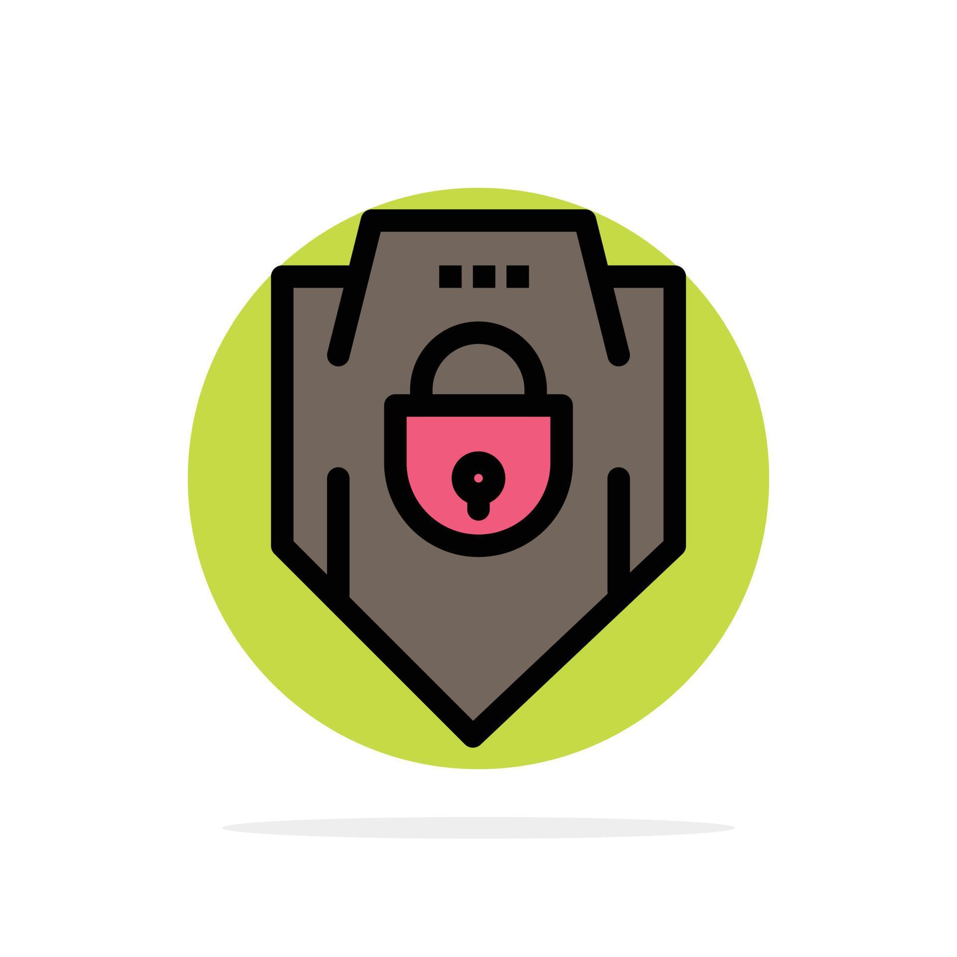 Internet Password Shield Web Security Abstract Circle Background Flat