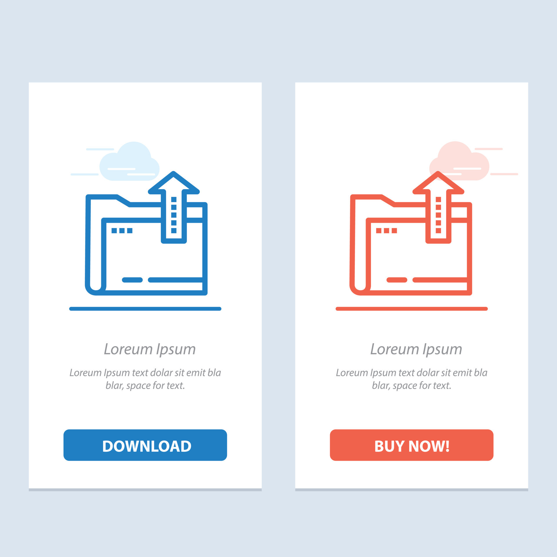 Folder Document File Storage Blue and Red Download and Buy Now web Widget Card Template 13558799 ...