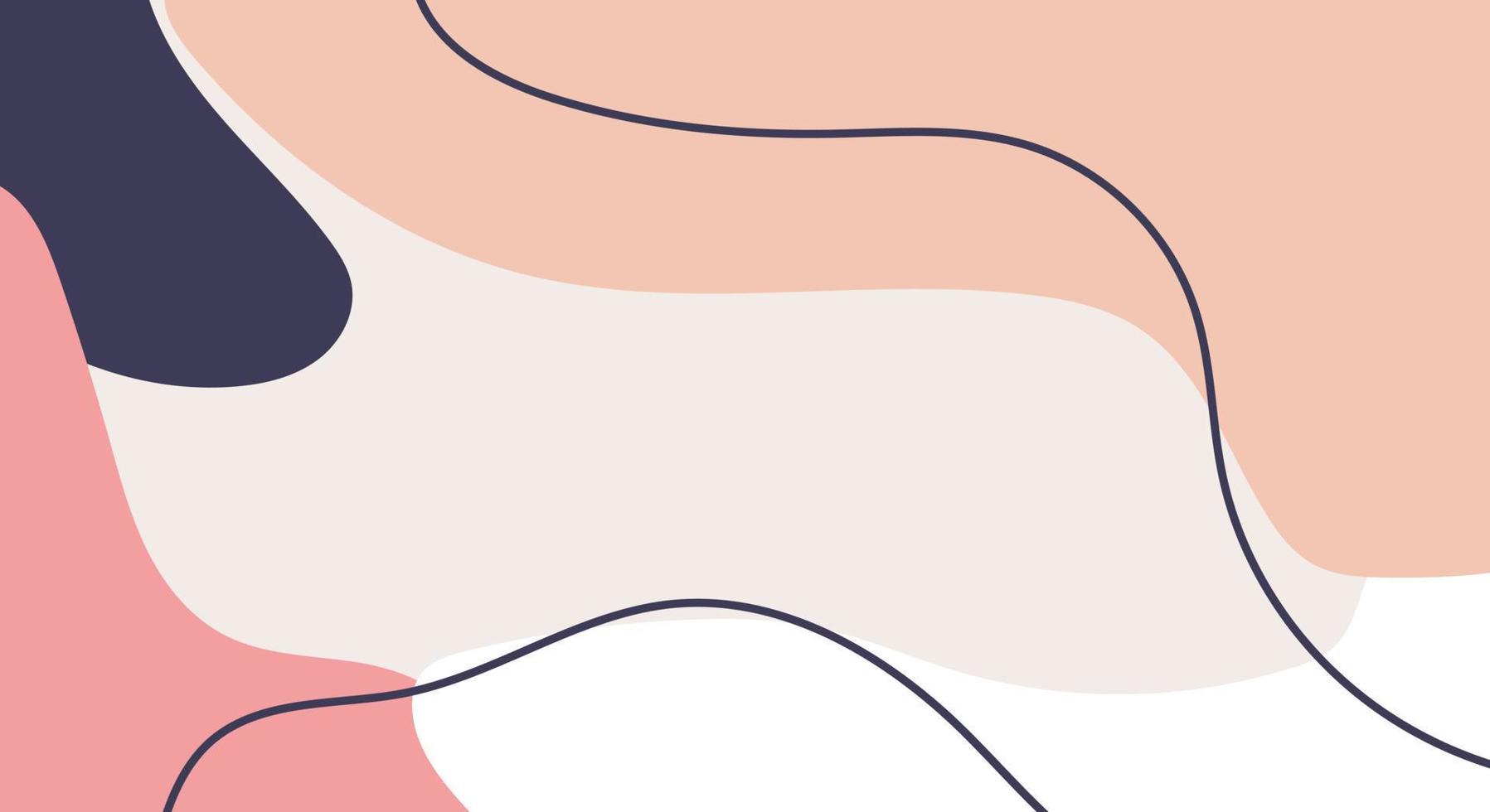 Fashion Stylish Templates with Organic Abstract Shapes and Line in Nude ...