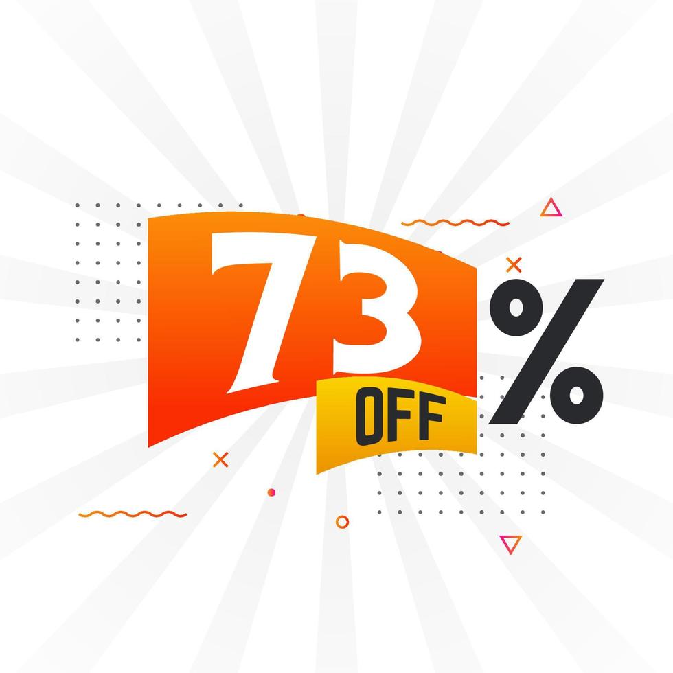 73 Percent off Special Discount Offer. 73 off Sale of advertising campaign vector graphics ...