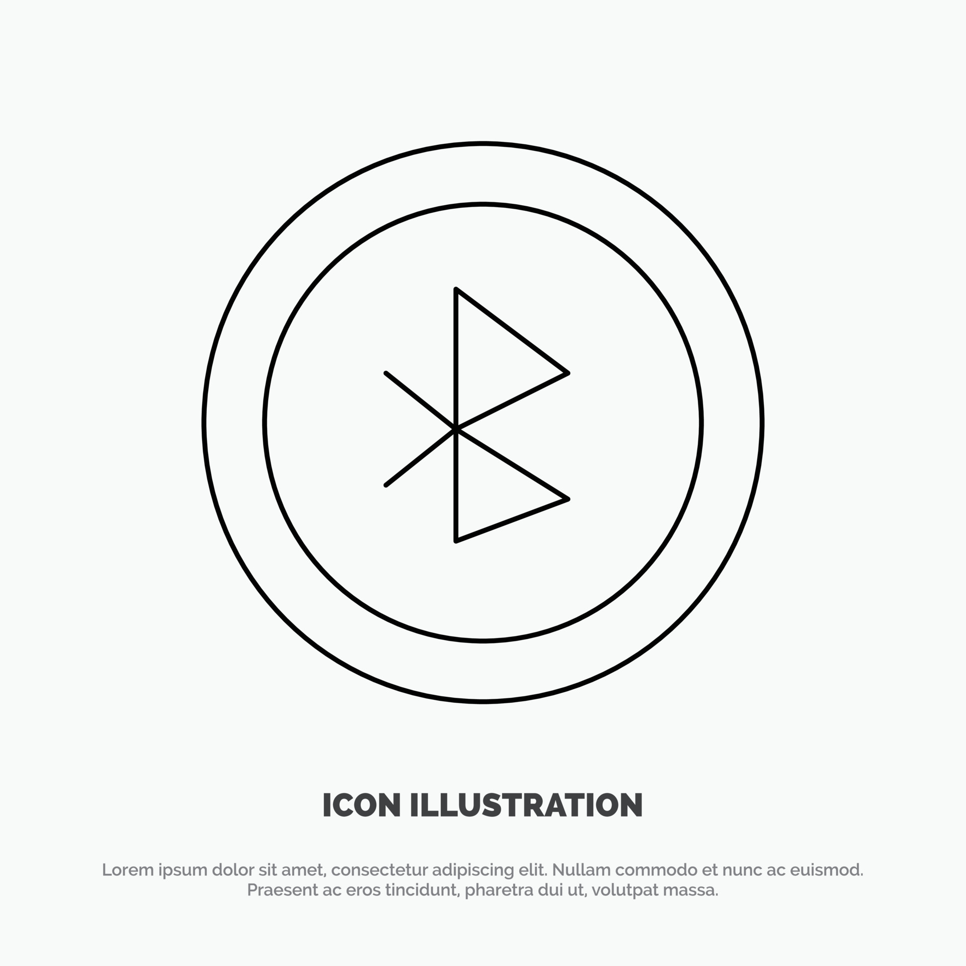 Bluetooth Ui User Interface Line Icon Vector 13564683 Vector Art at ...