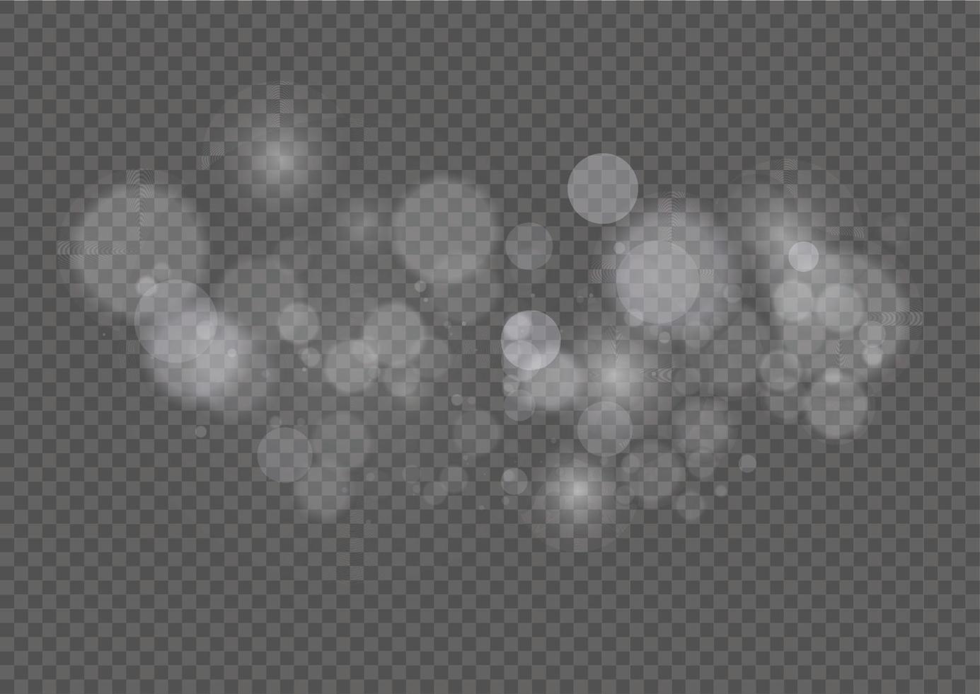 Light abstract glowing bokeh lights. Light bokeh effect isolated. Christmas background from ...