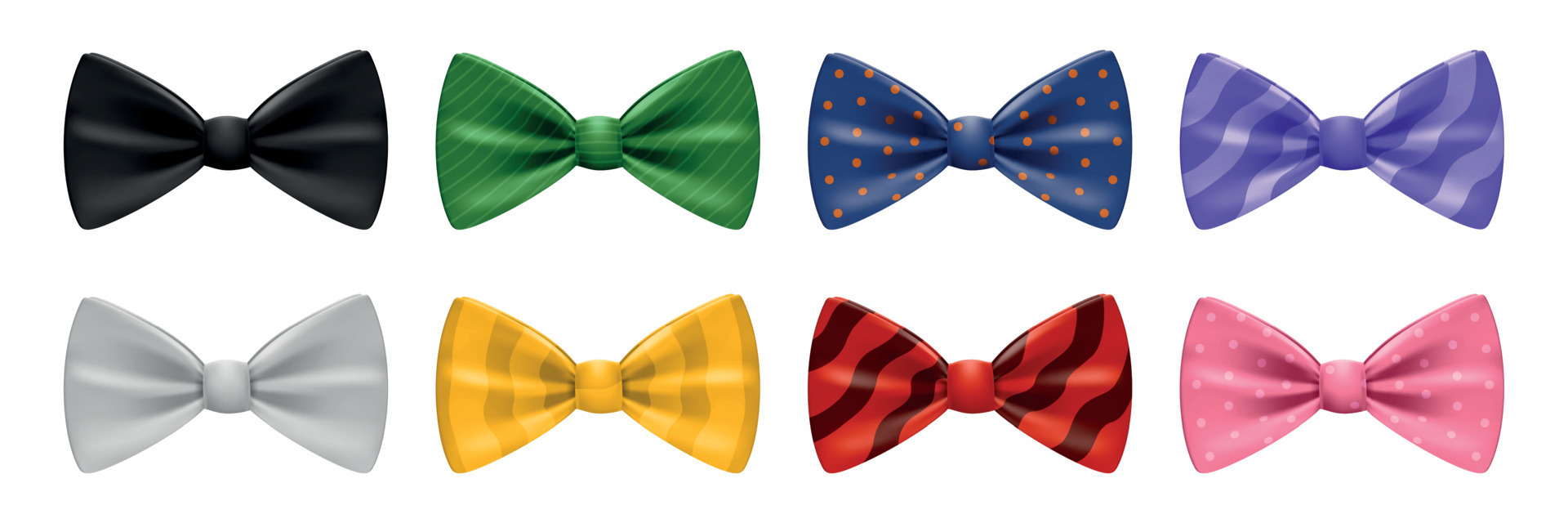 Bow Tie Set 13567701 Vector Art at Vecteezy