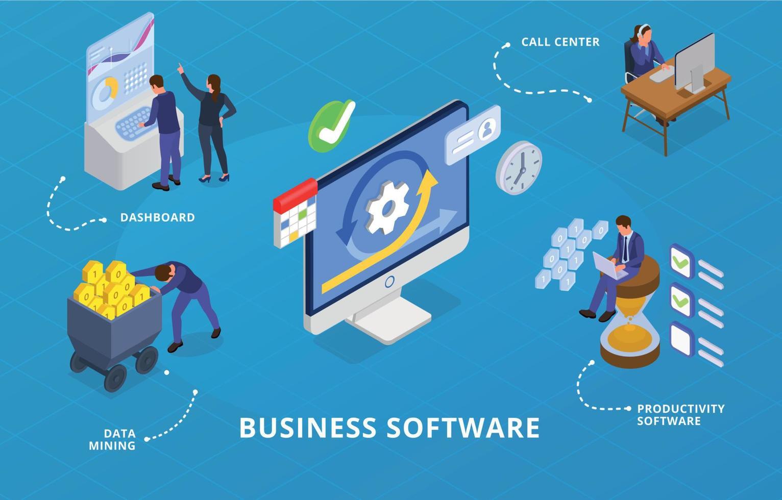 Business Software Infographics Illustration 13567840 Vector Art at Vecteezy