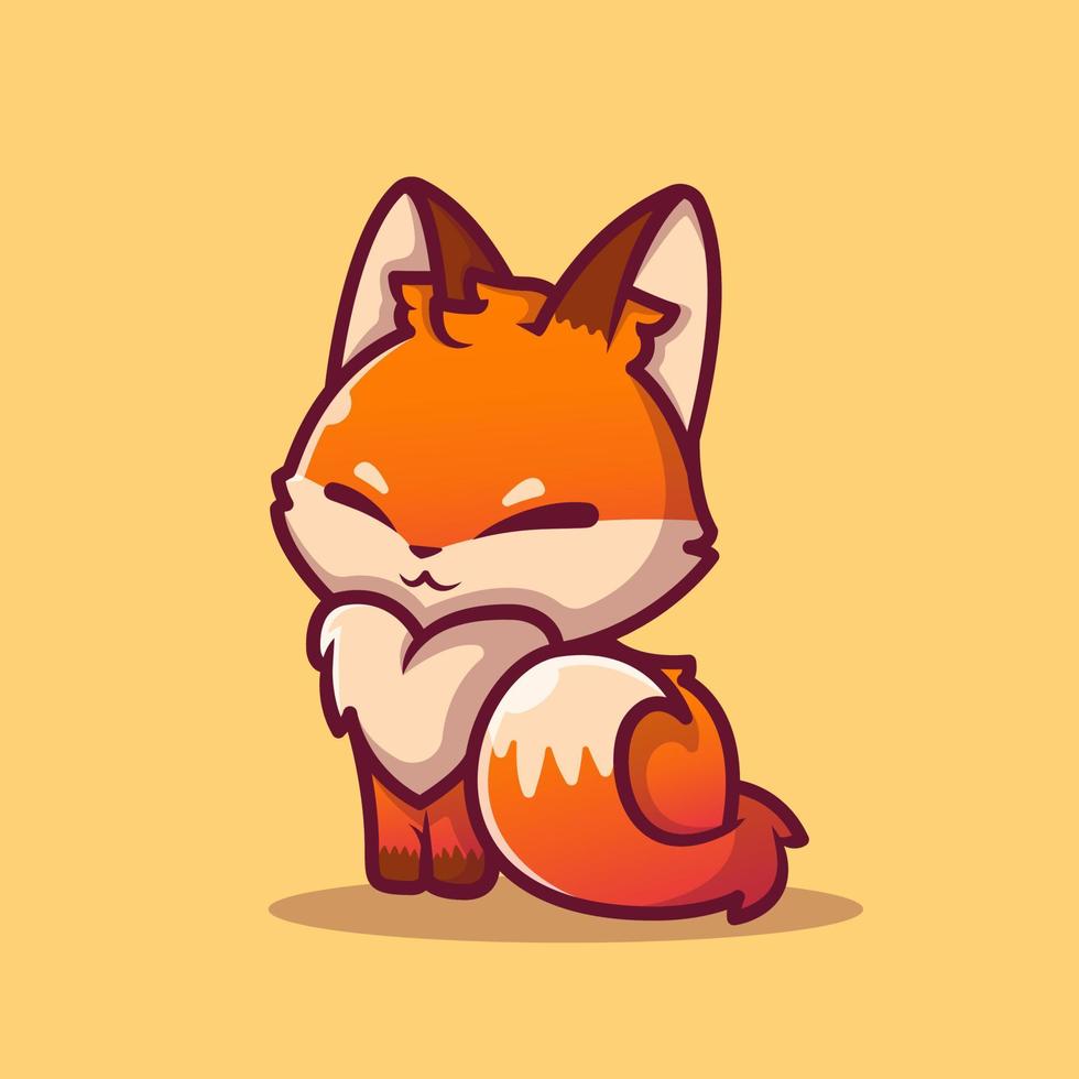Cute Fox Sitting Cartoon Vector Icon Illustration. Animal Icon Concept ... Cute Fox Sitting Cartoon Vector Icon Illustration. Animal Icon Concept ...