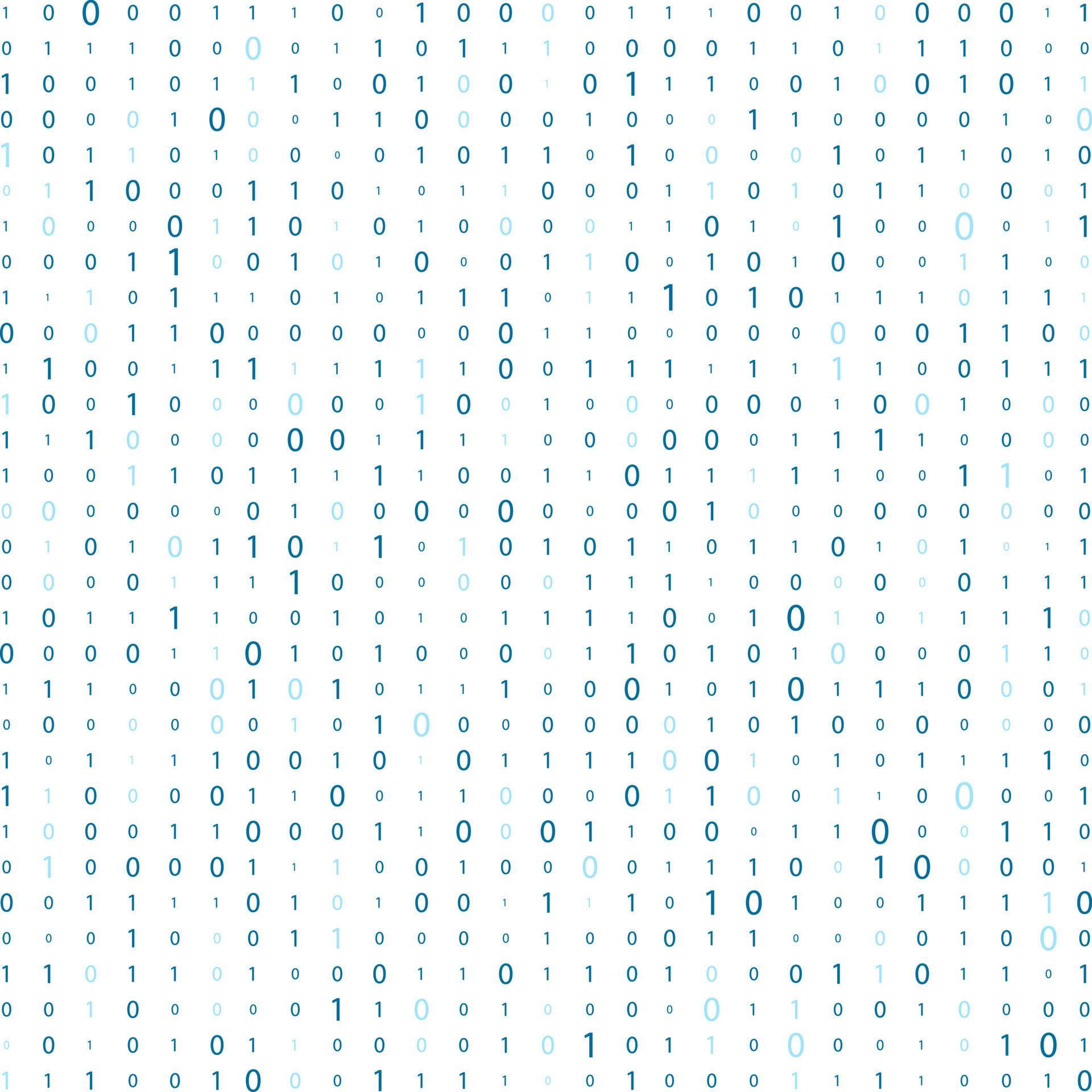 Numbers on a white background. binary code. Data stream. Matrix. 13568097 Vector Art at Vecteezy