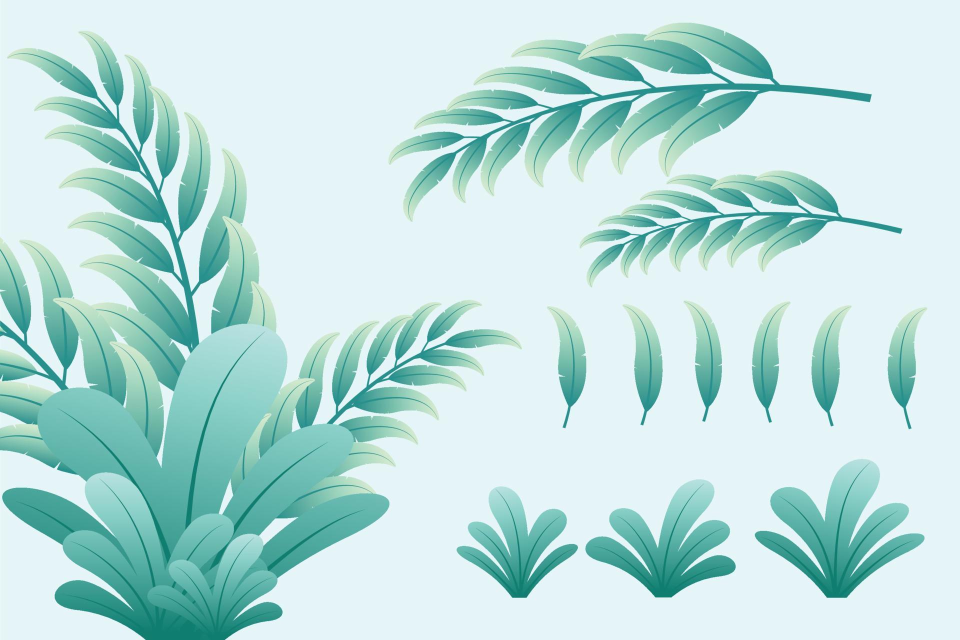 leaf design element with flat design view 13568225 Vector Art at Vecteezy