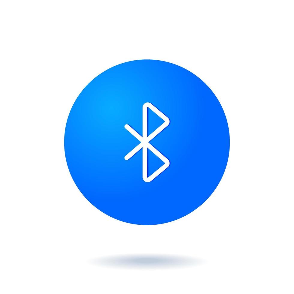 3d isolated vector elements. Minimal modern Bluetooth connection icon ...