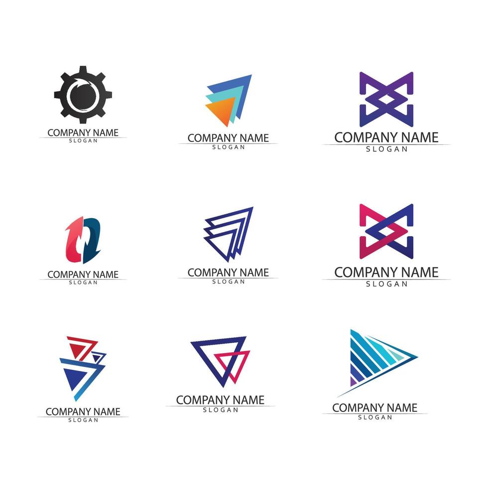 Abstract letter A and Arrow head logo design vector illustration ...