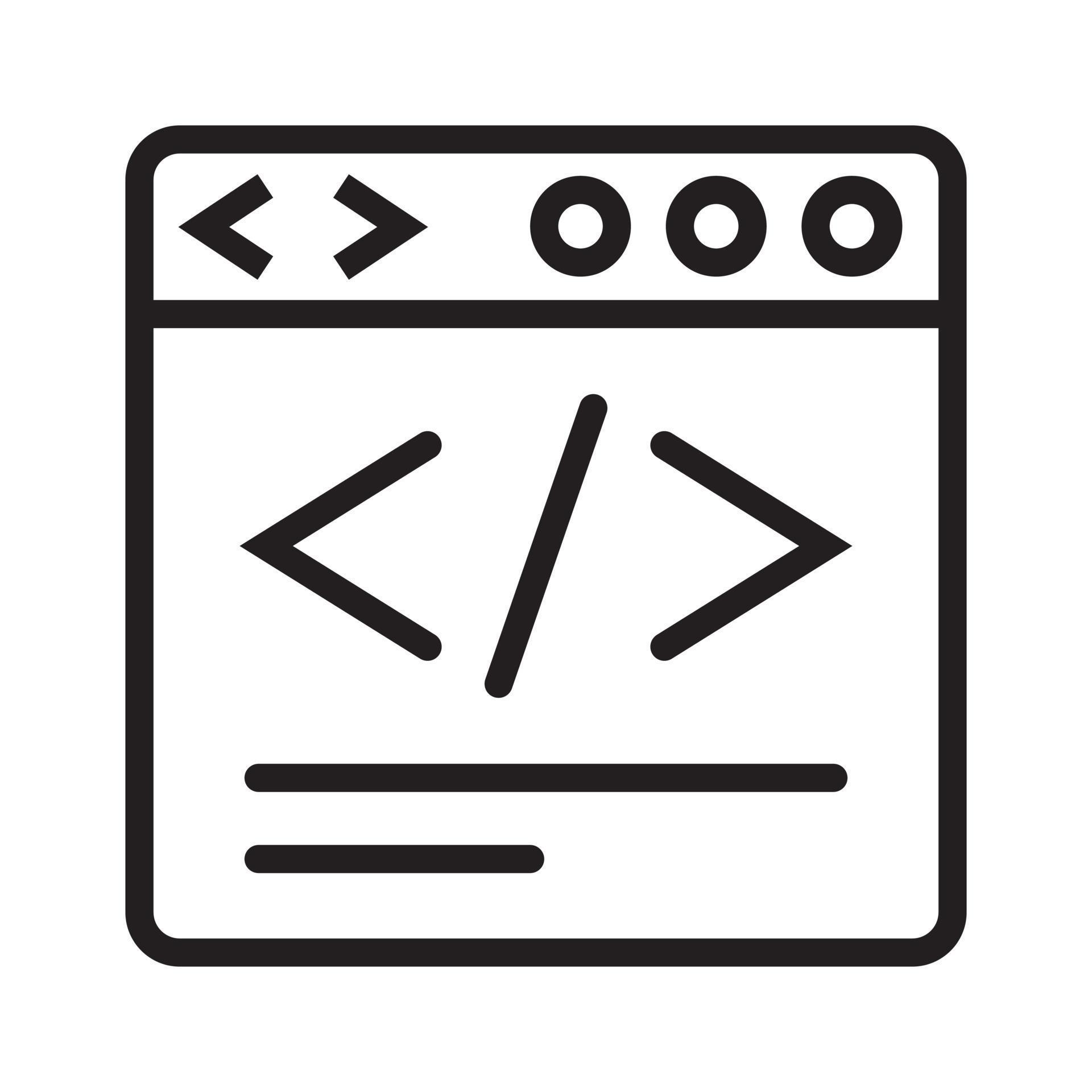 Website Development Coding Or Html Coding Line Art Vector Icon 13569146 Vector Art At Vecteezy
