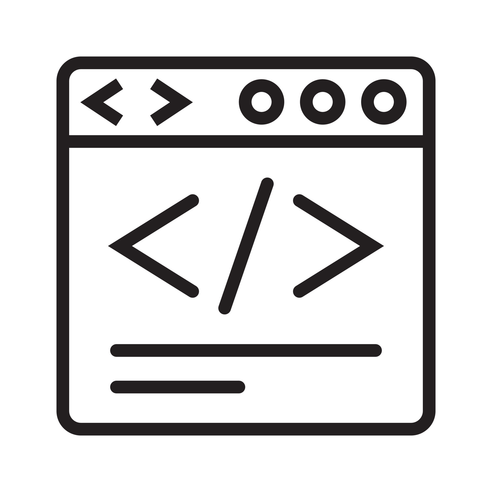 Website Development Coding Or Html Coding Line Art Vector Icon 13569146 Vector Art At Vecteezy