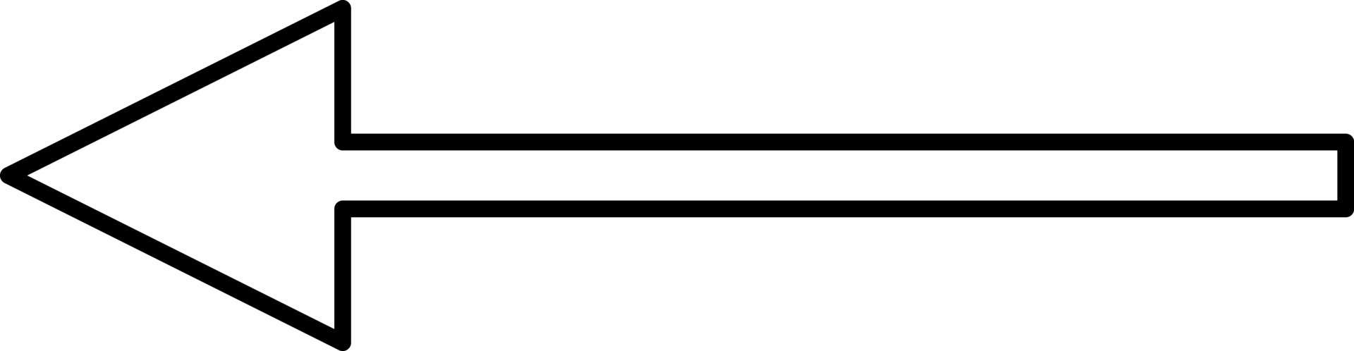 Arrow pointing to the left, illustration, vector on white background ... Arrow pointing to the left, illustration, vector on white background ...