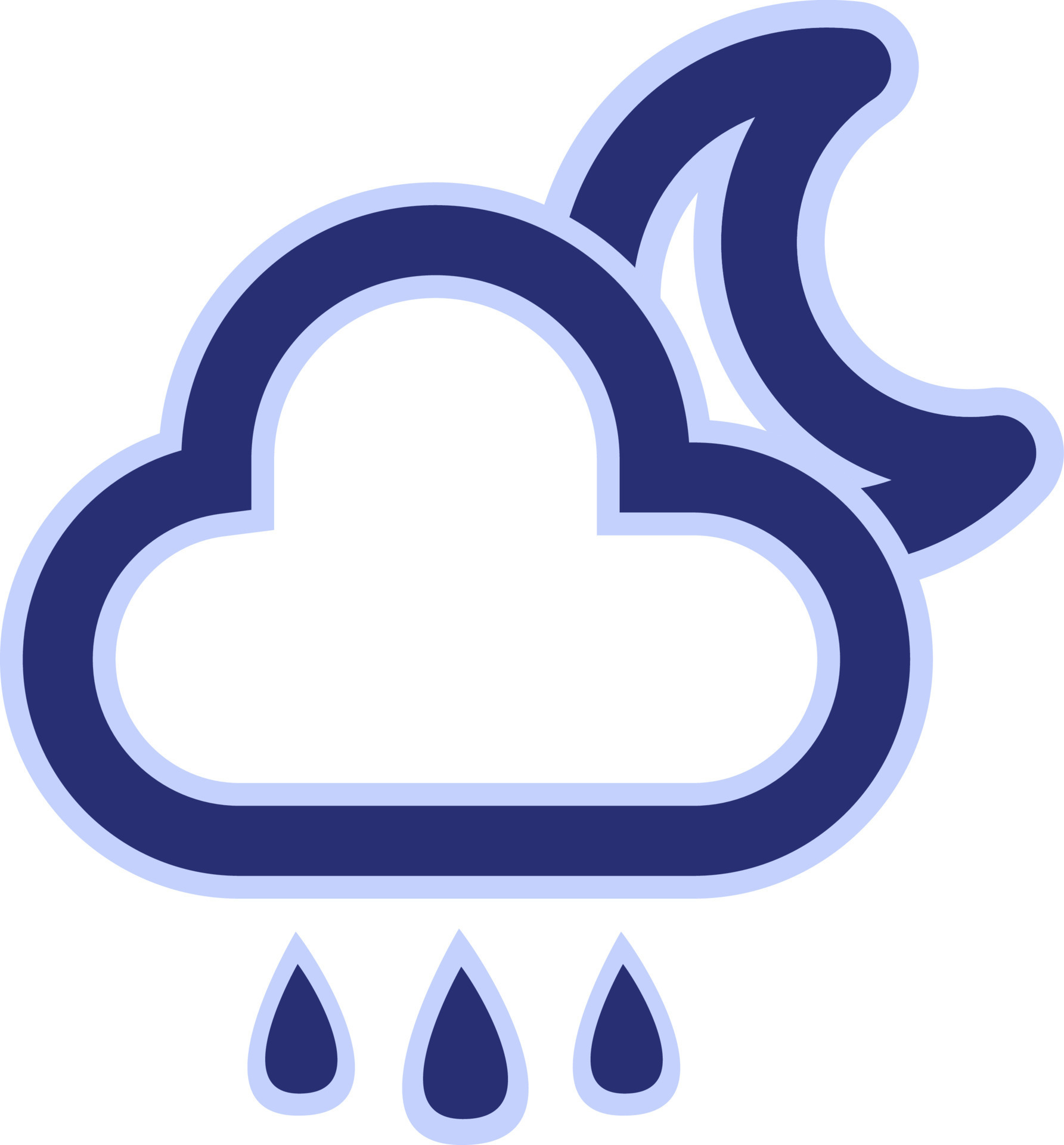 Light night rain, icon illustration, vector on white background ... Light night rain, icon illustration, vector on white background ...