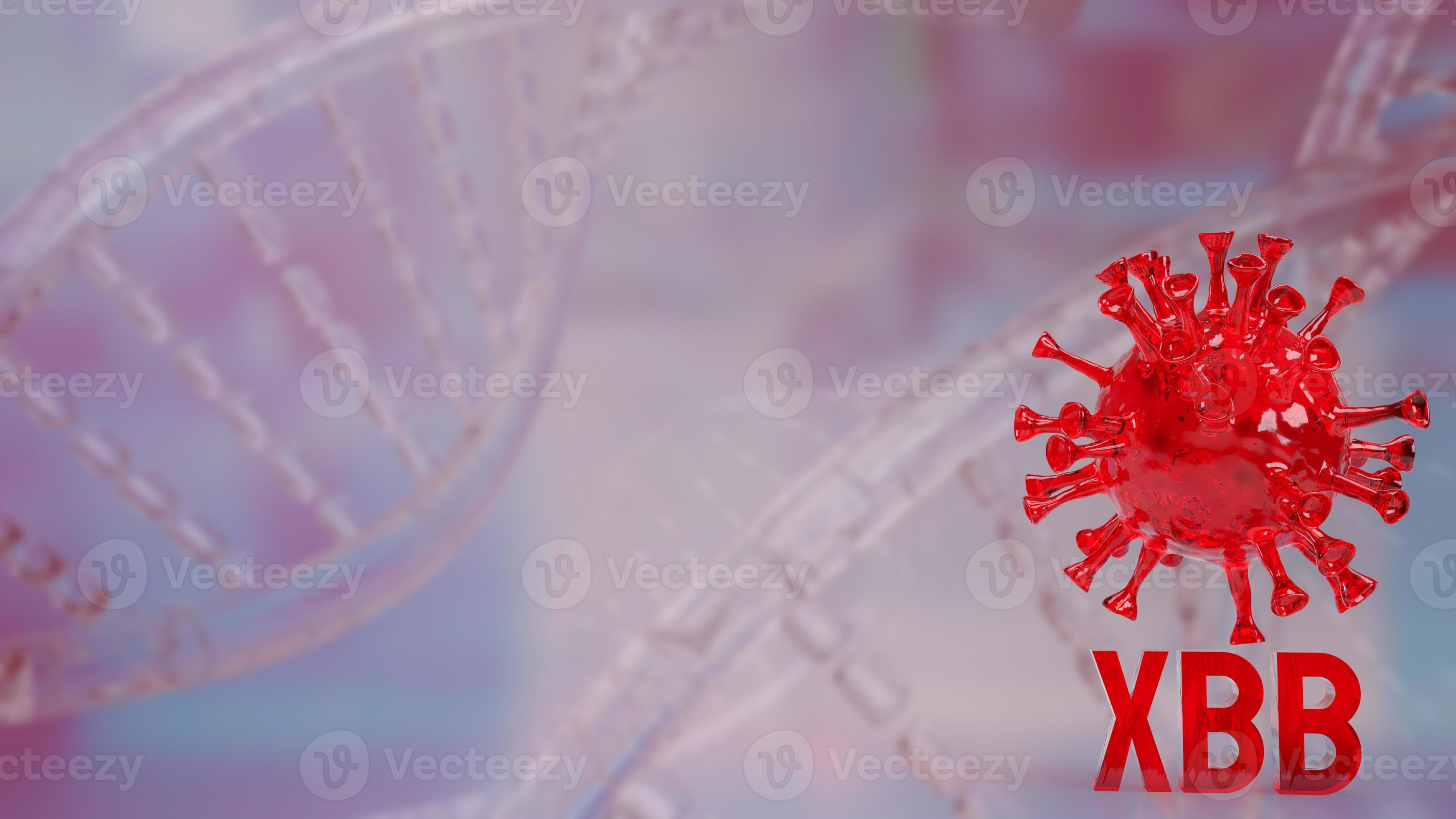 el virus rojo y el texto xbb en la representación 3d de fondo sci 13584854 Foto de stock en Vecteezy