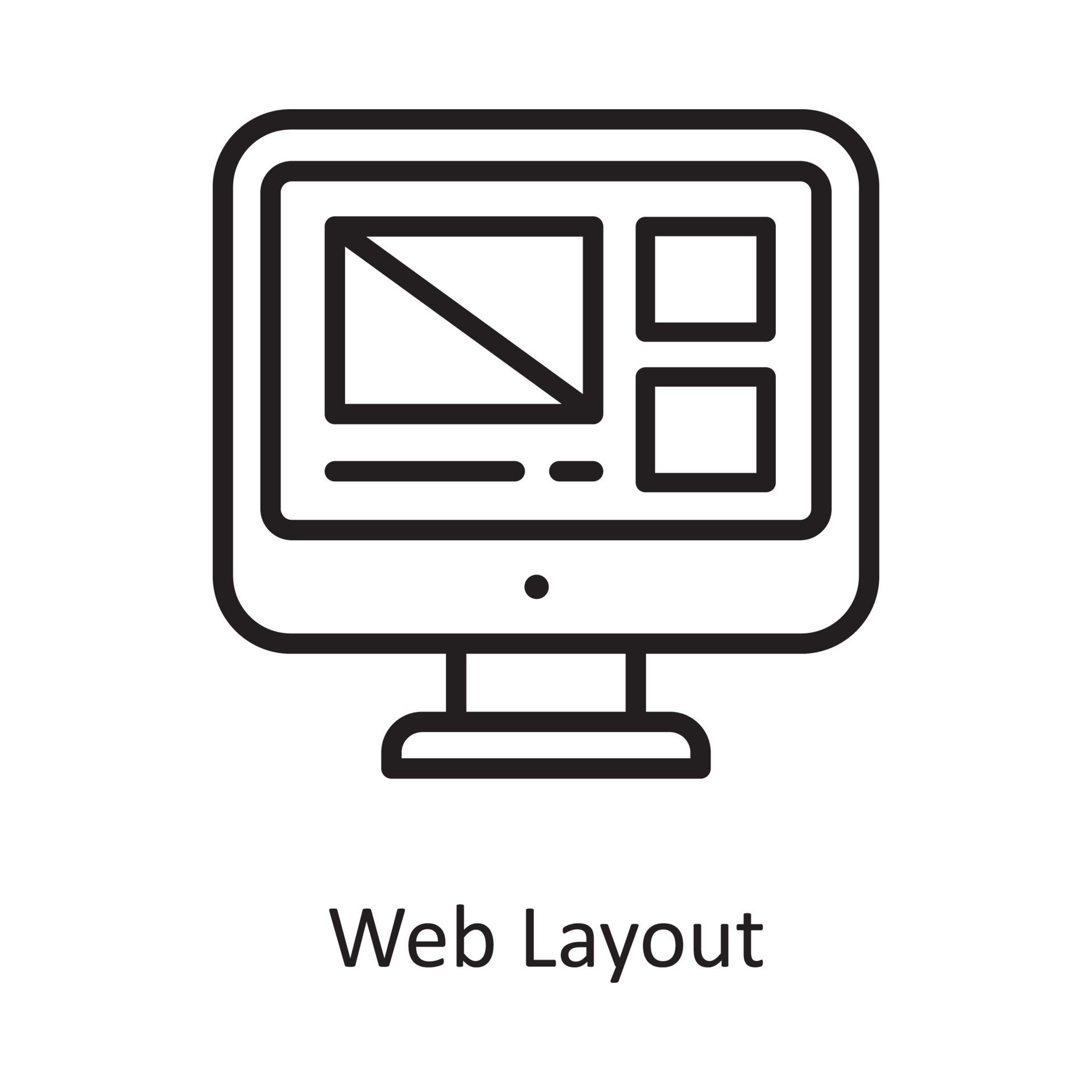 Web Layout Vector Outline Icon Design Illustration Cloud Computing Symbol On White Background