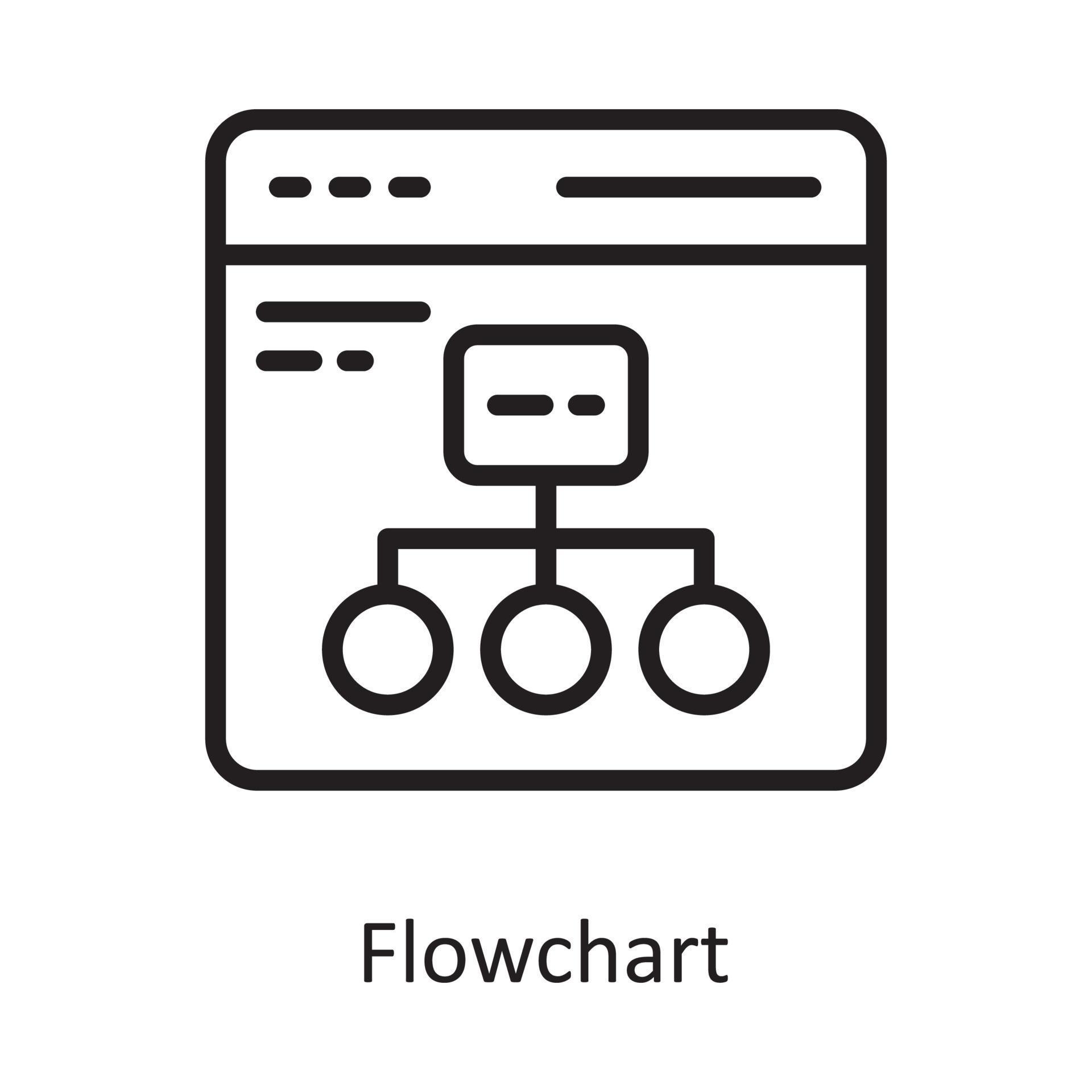 Flowchart Vector Outline Icon Design illustration. Cloud Computing ...