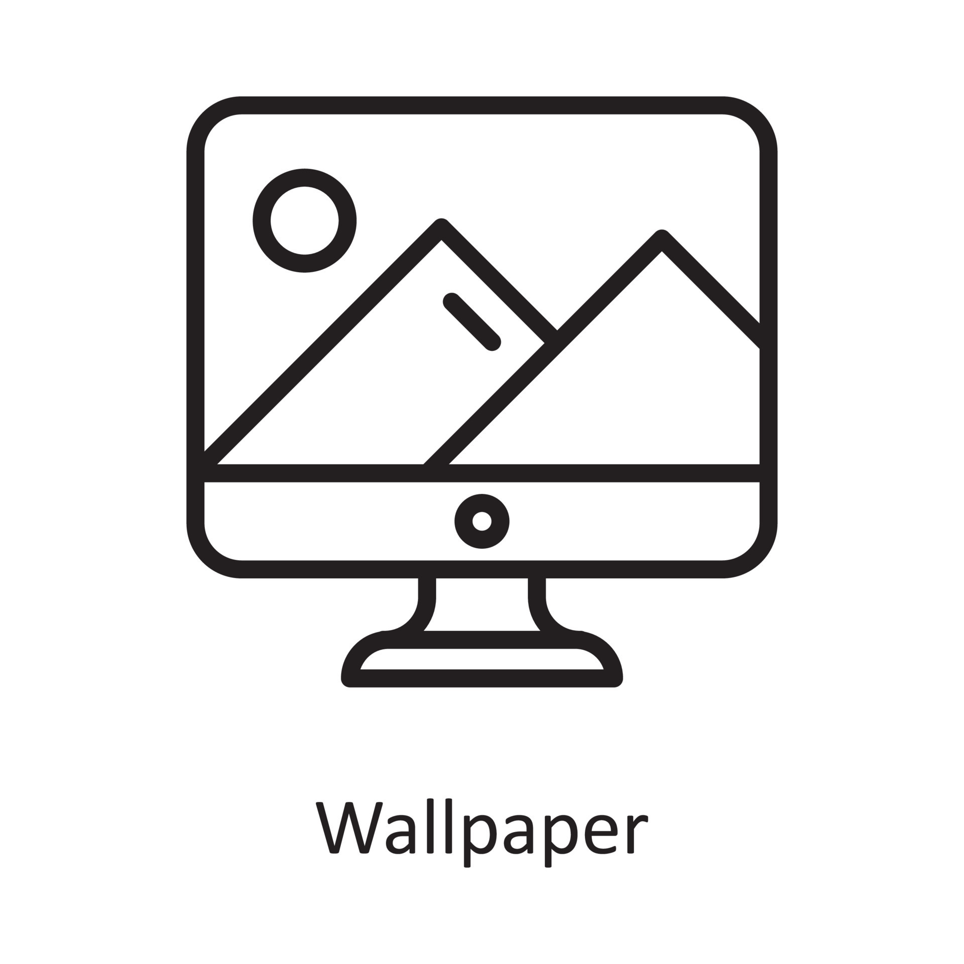 Wallpaper Vector Outline Icon Design Illustration Cloud Computing
